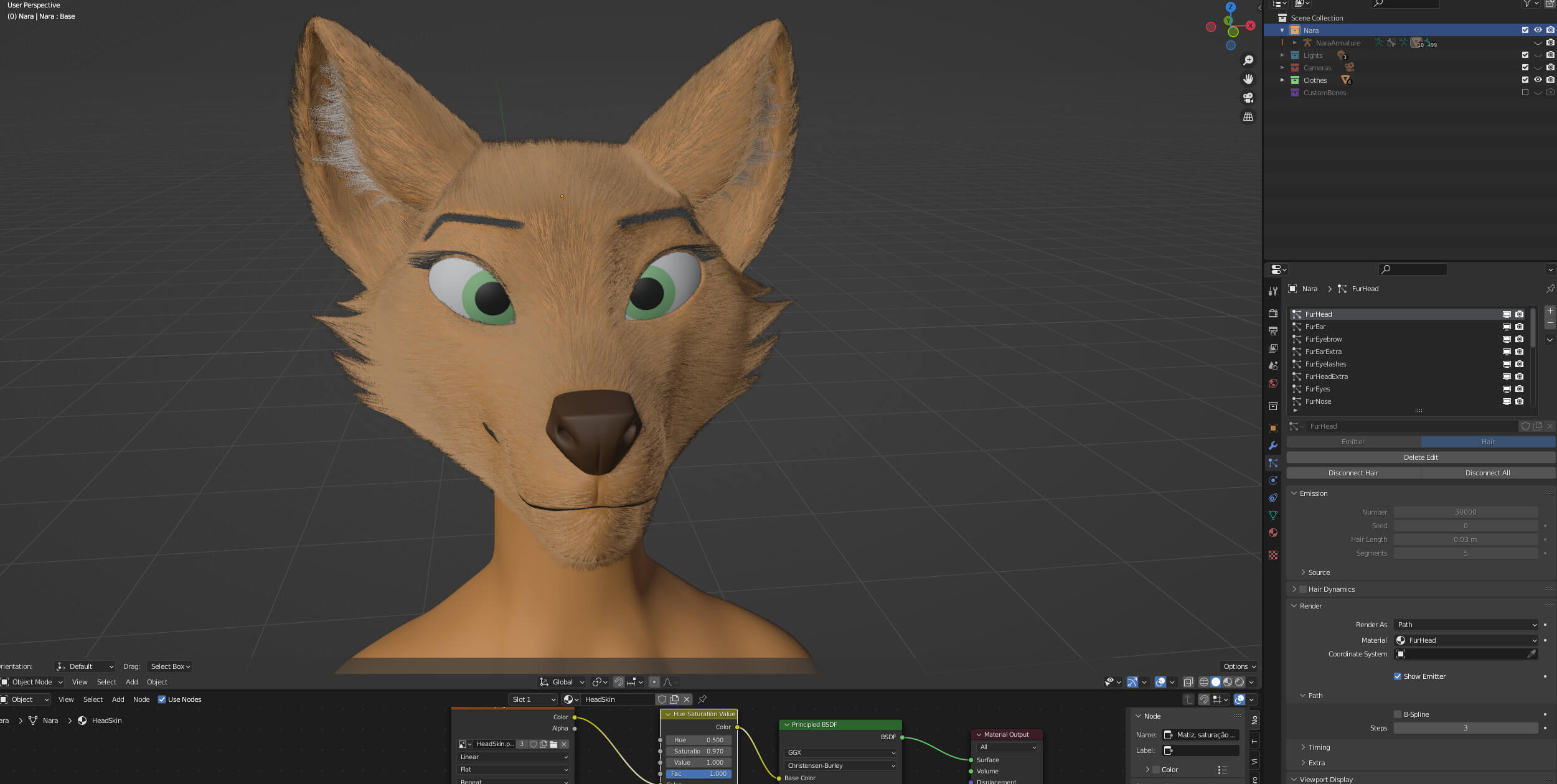 Nara Anthro Fox - 3D Model by CM Studios