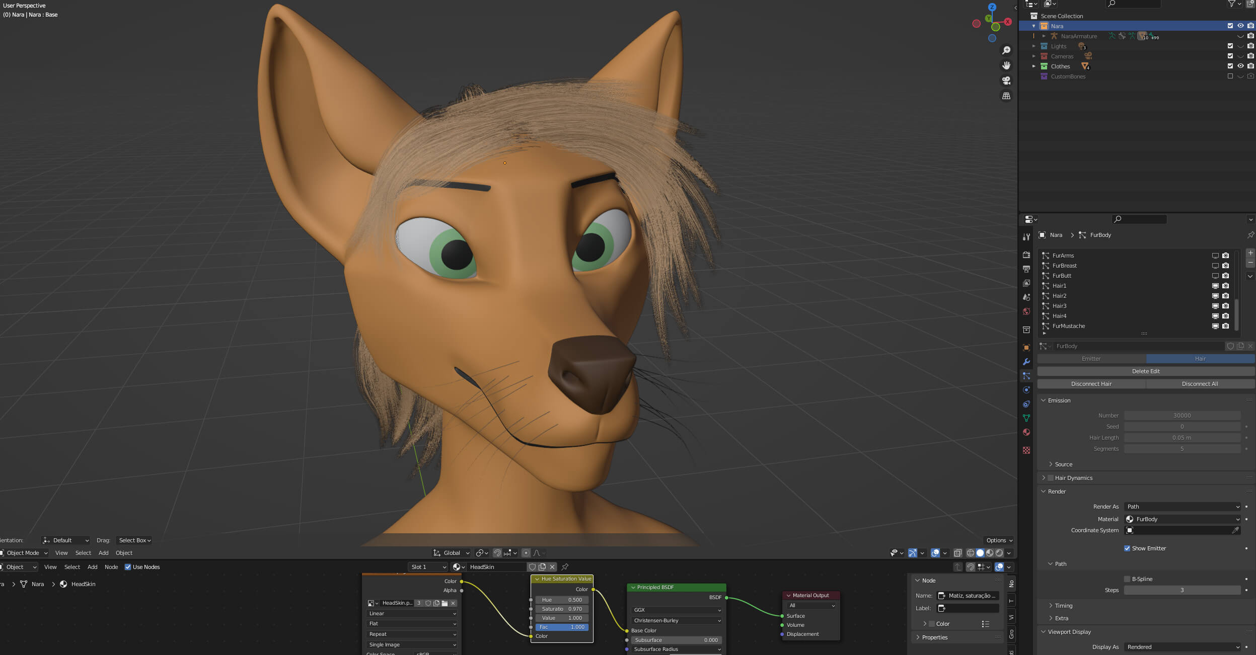 Nara Anthro Fox - 3D Model by CM Studios