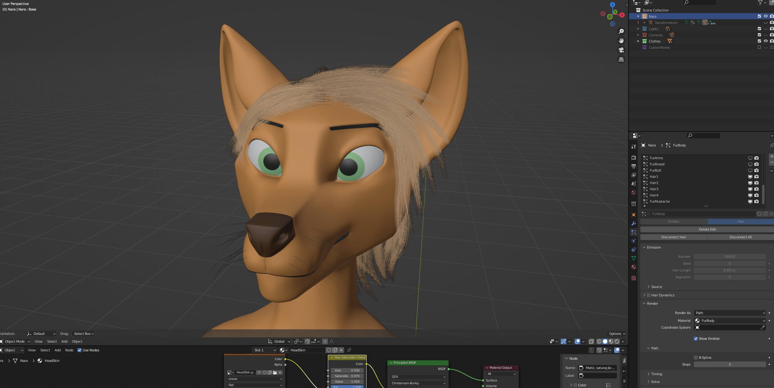Nara Anthro Fox - 3D Model by CM Studios