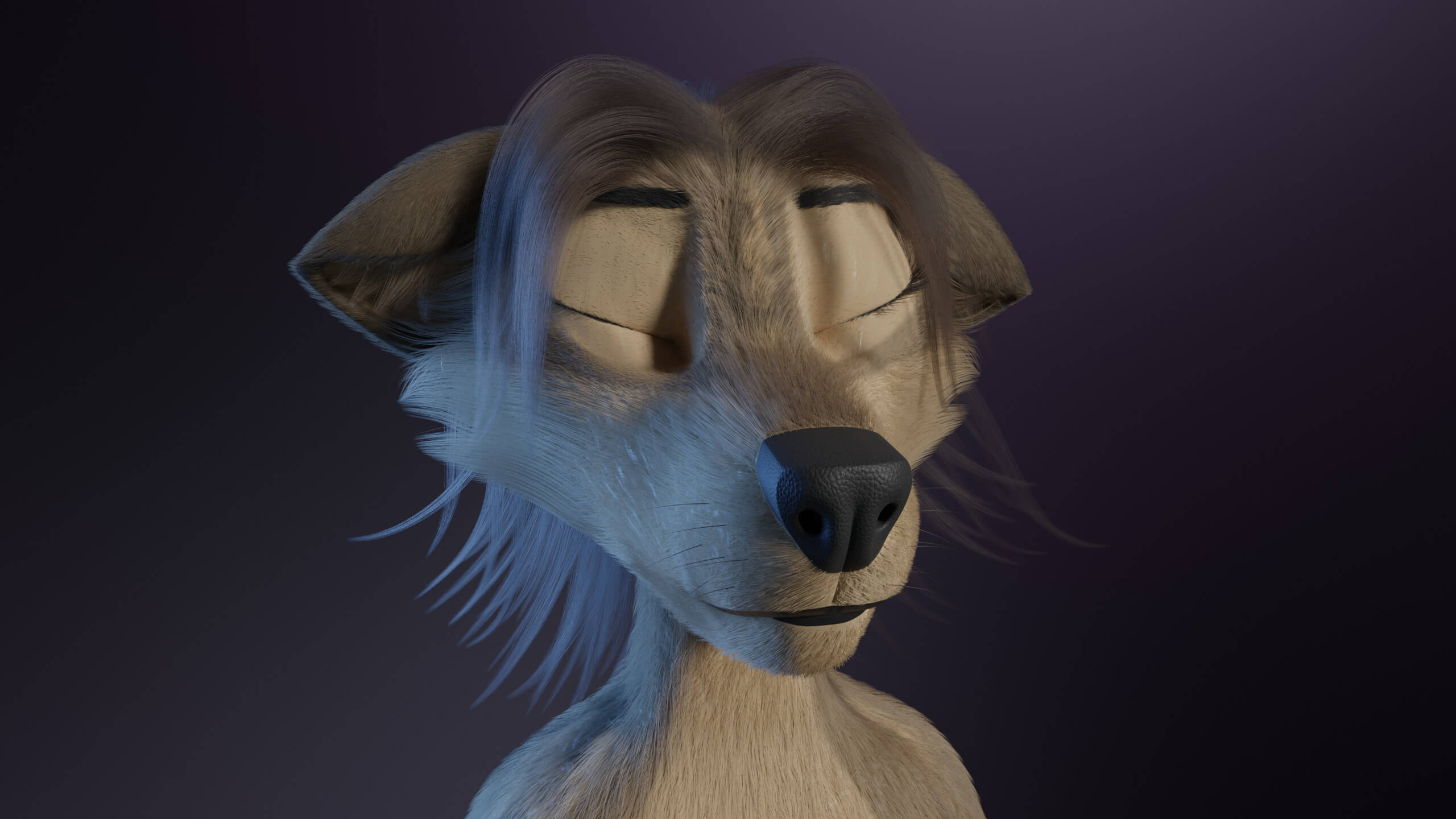 Natalie Anthro Wolf - 3D Model by CM Studios