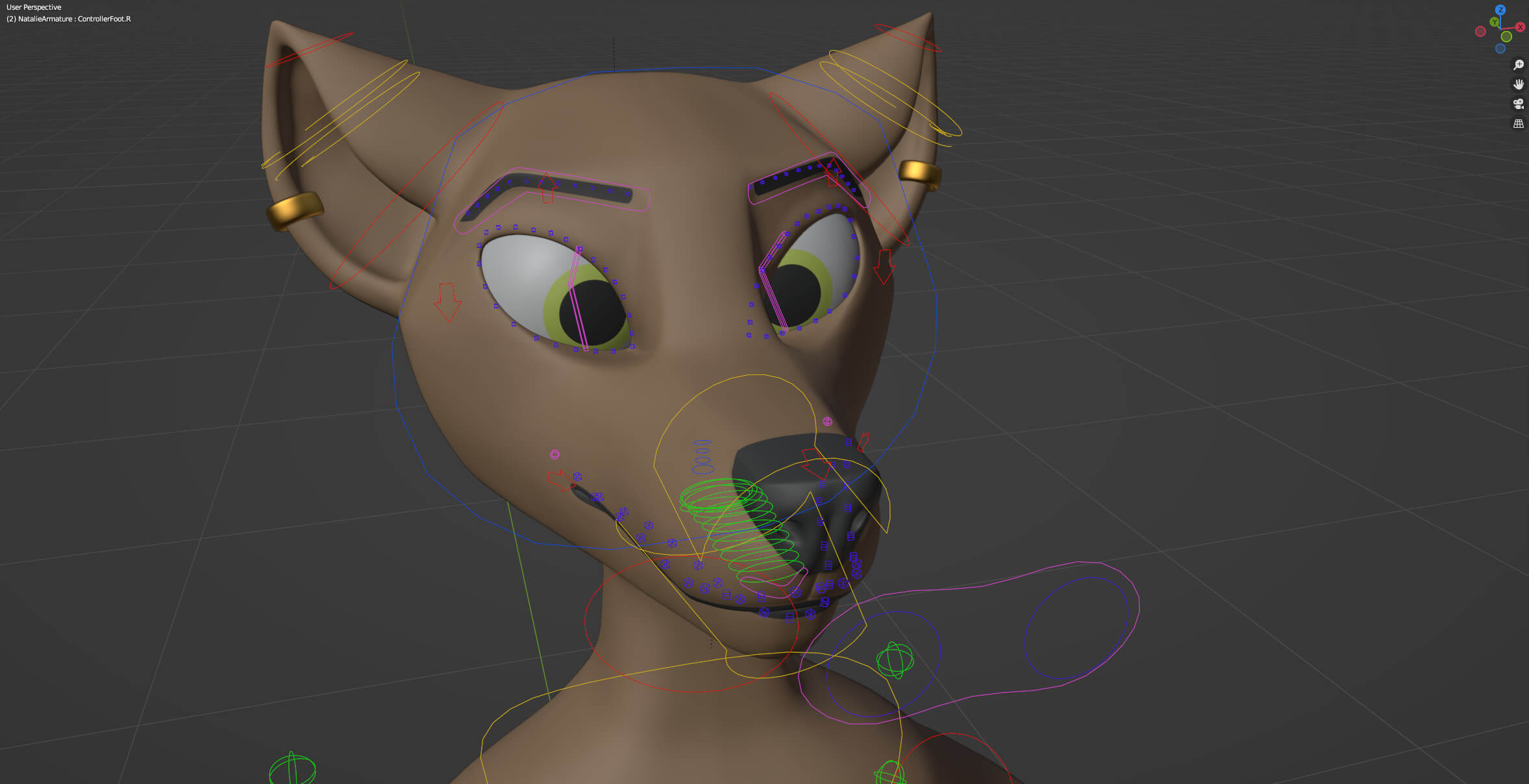 Natalie Anthro Wolf - 3D Model by CM Studios