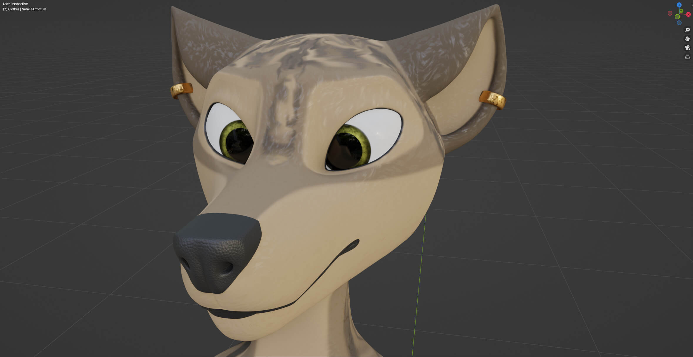 Natalie Anthro Wolf - 3D Model by CM Studios