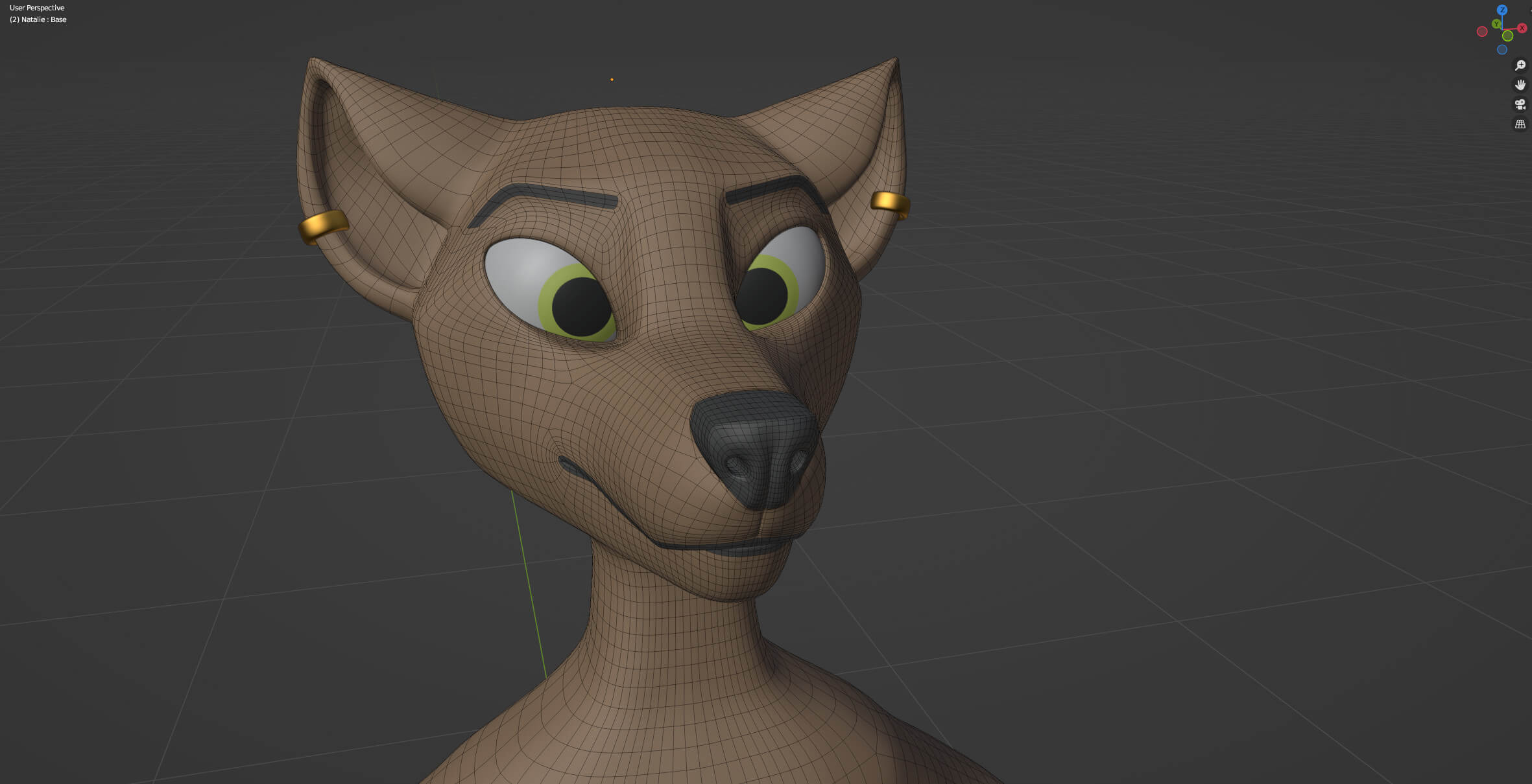 Natalie Anthro Wolf - 3D Model by CM Studios