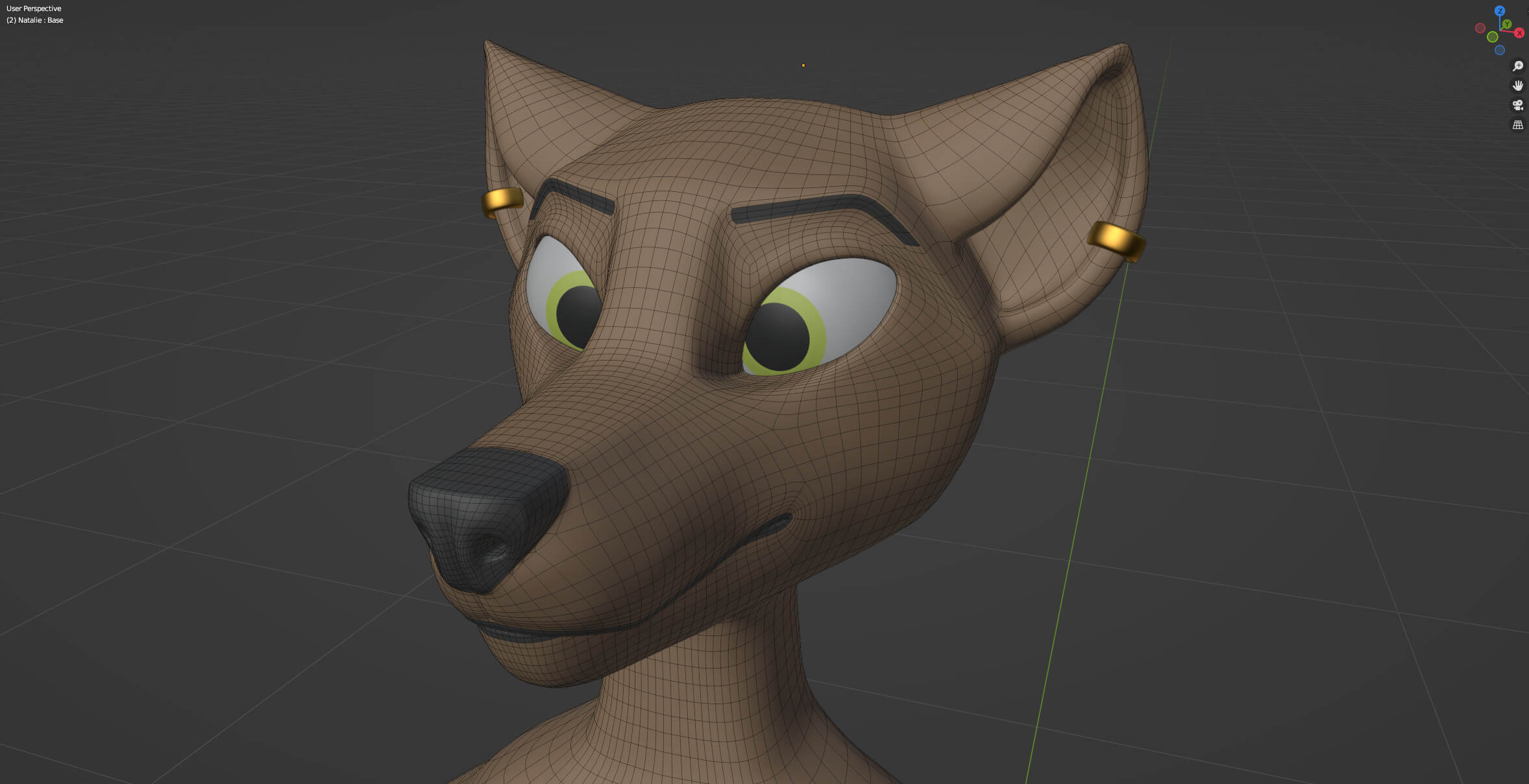 Natalie Anthro Wolf - 3D Model by CM Studios