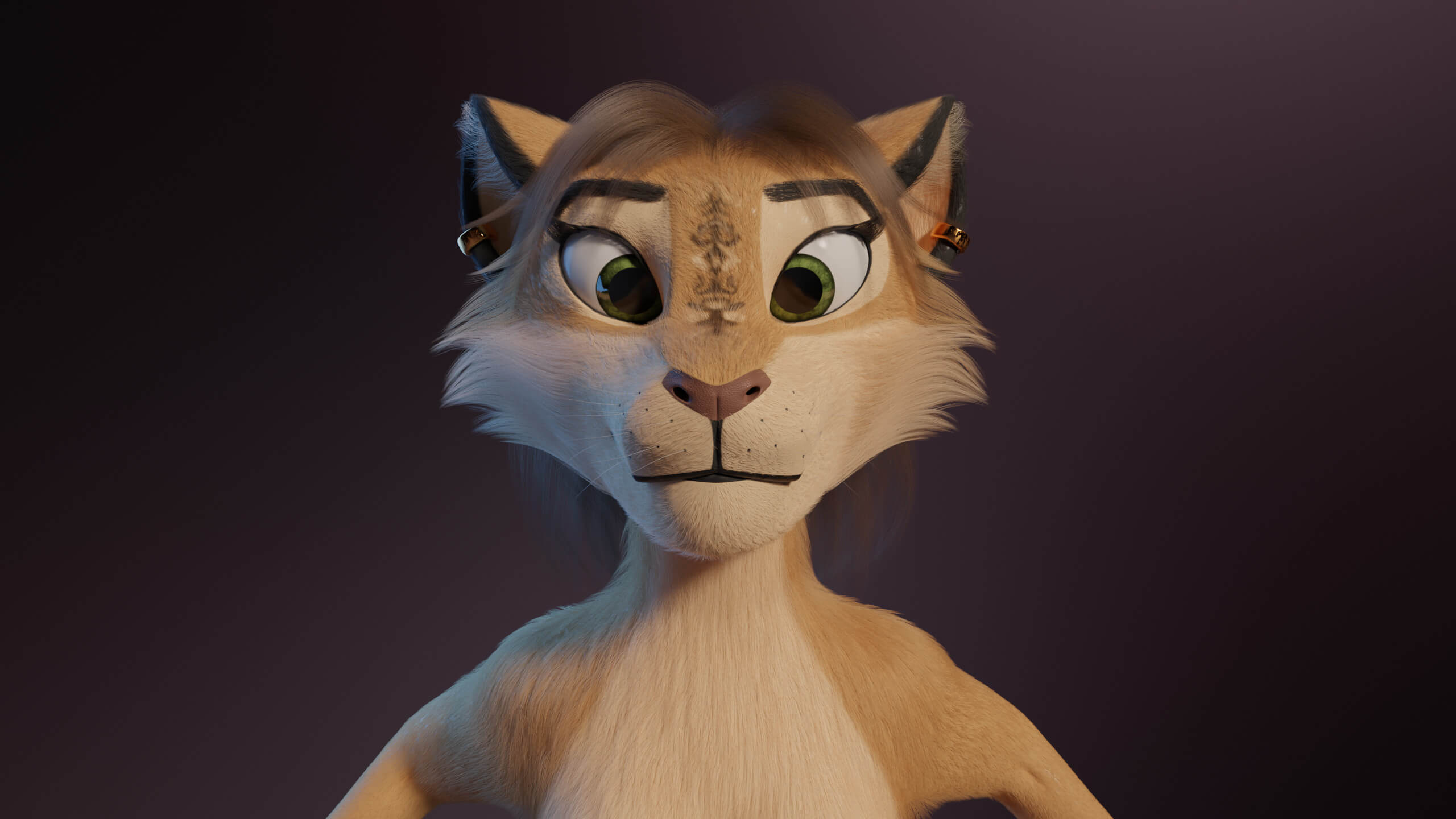 Nayara Anthro Lioness - 3D Model by CM Studios