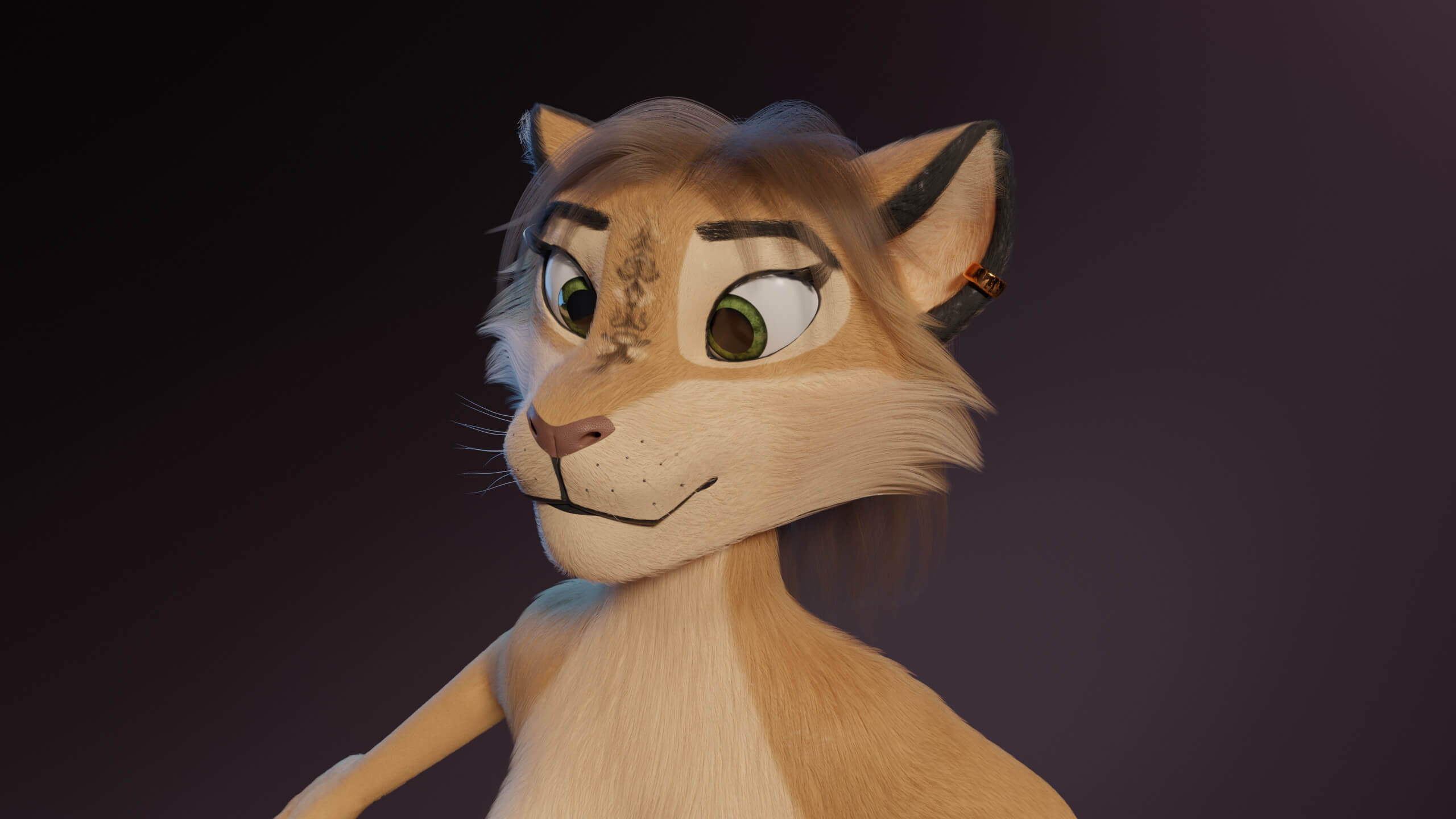 Nayara Anthro Lioness - 3D Model by CM Studios