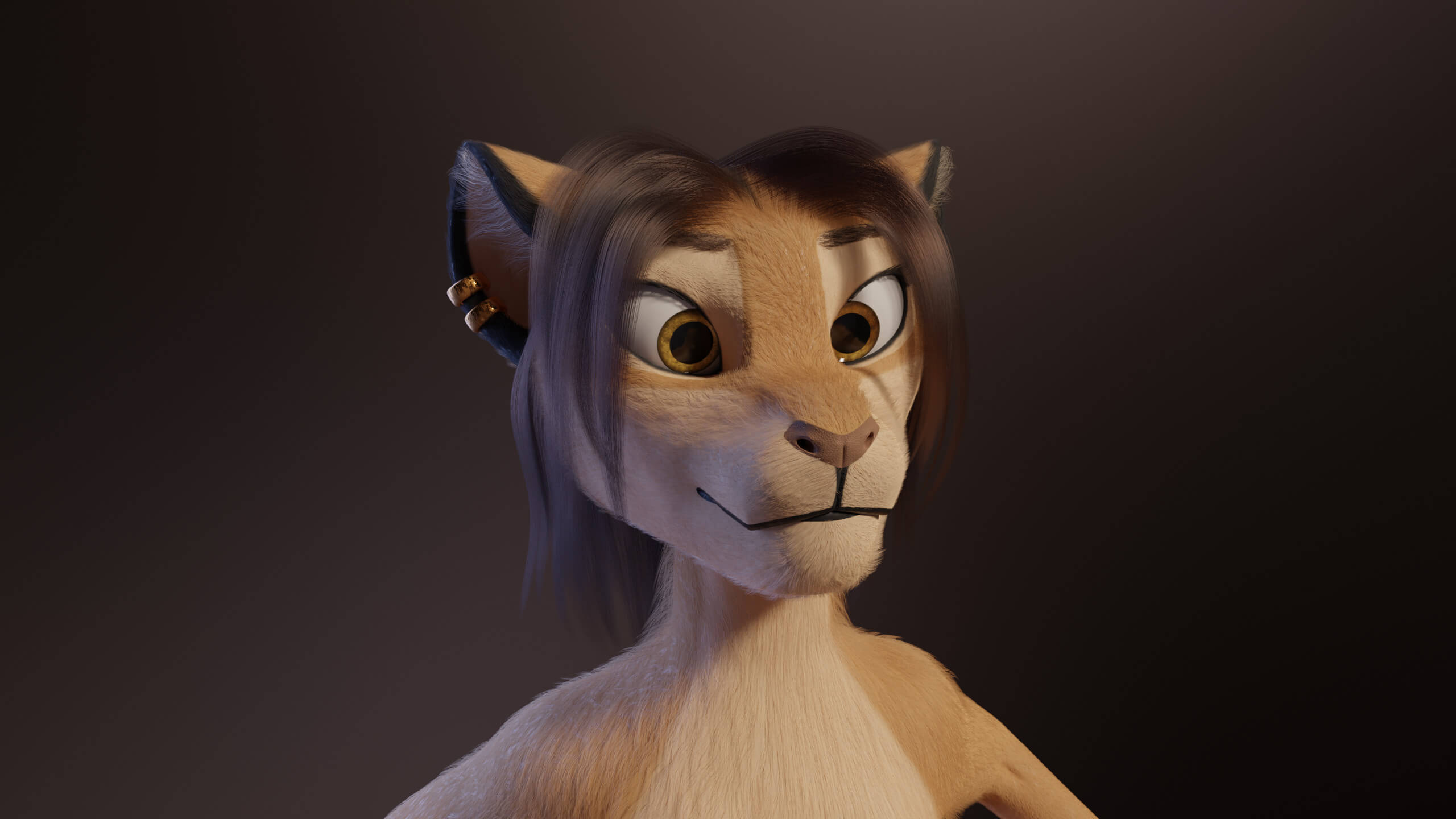 Nicole Anthro Lioness - 3D Model by CM Studios