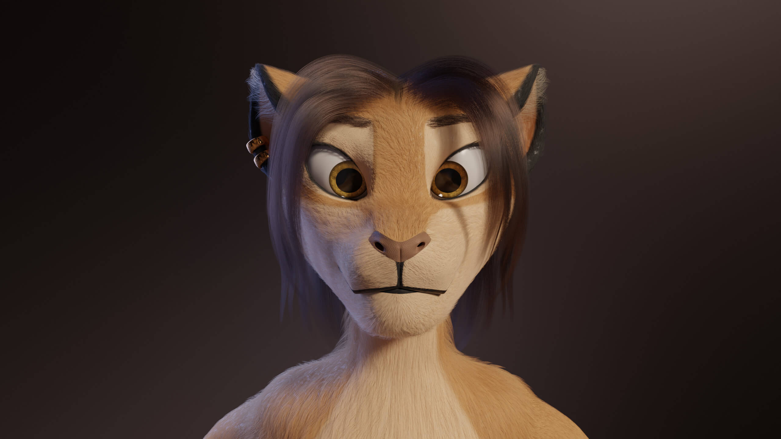 Nicole Anthro Lioness - 3D Model by CM Studios