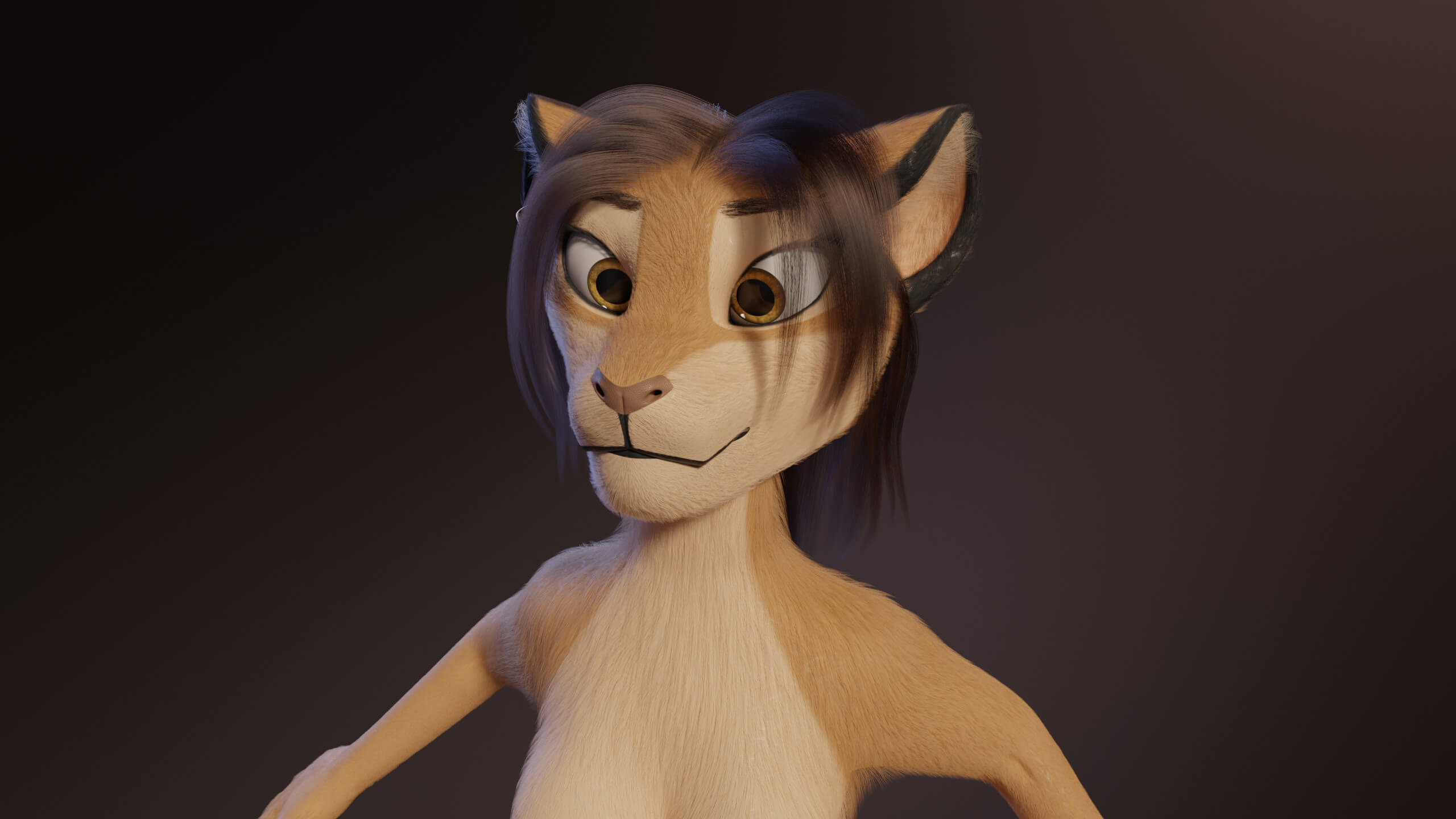 Nicole Anthro Lioness - 3D Model by CM Studios