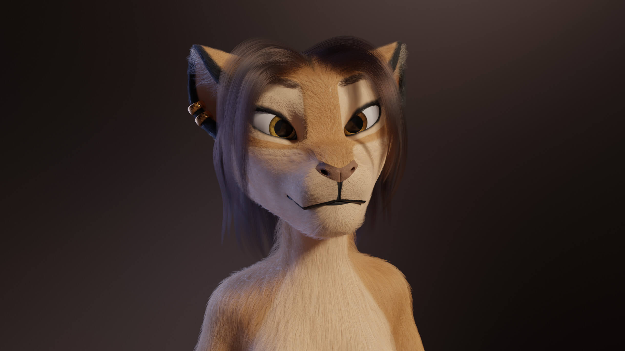 Nicole Anthro Lioness - 3D Model by CM Studios