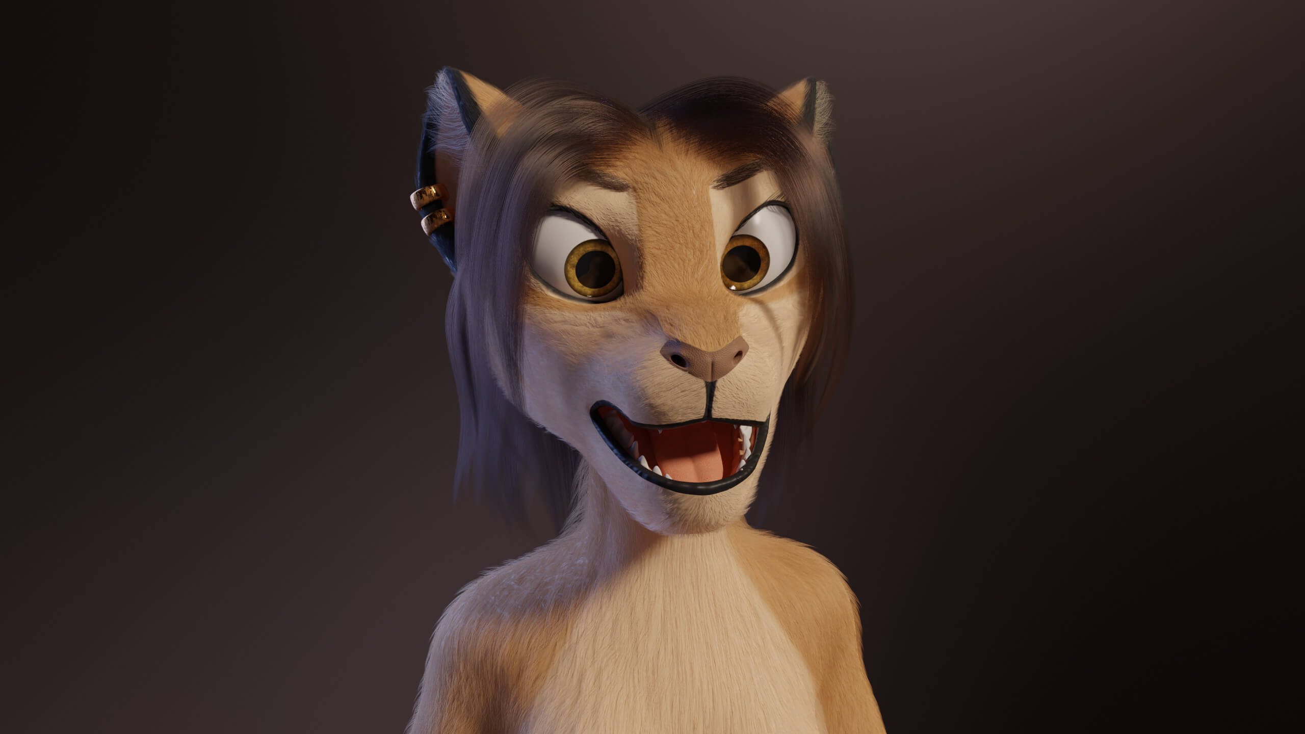 Nicole Anthro Lioness - 3D Model by CM Studios