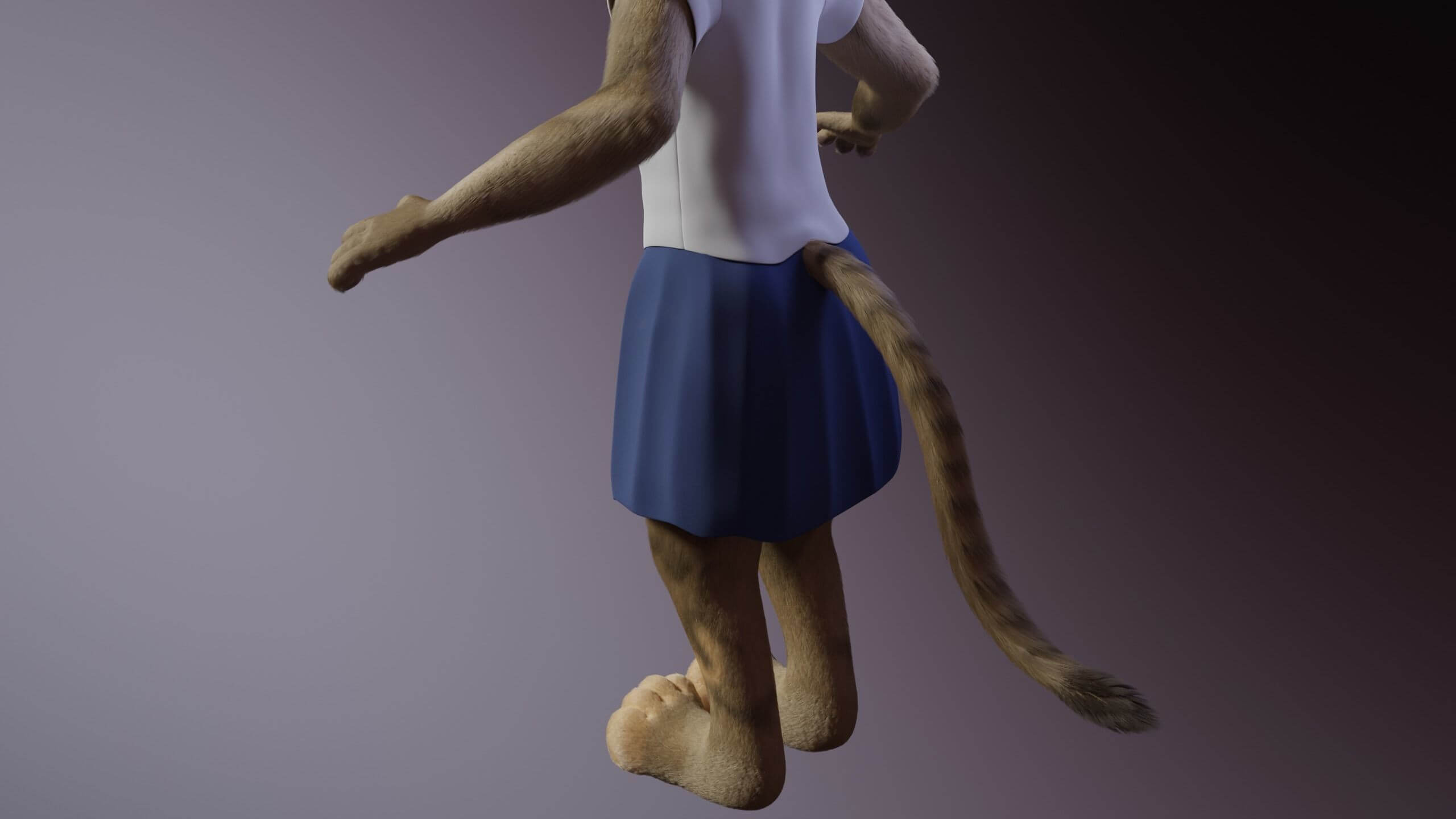 Nicolle Anthro Lioness - 3D Model by CM Studios