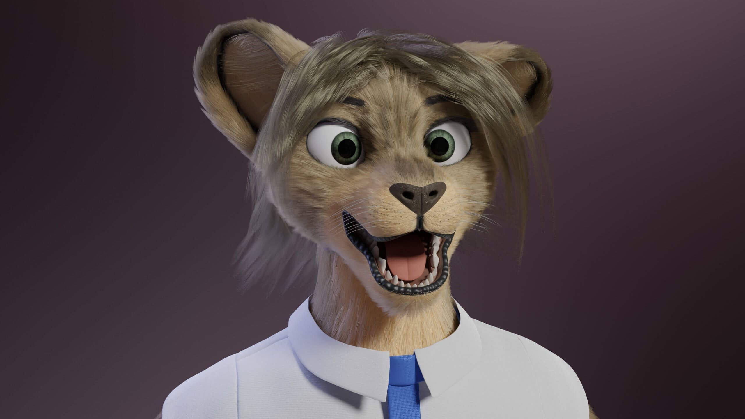 Nicolle Anthro Lioness - 3D Model by CM Studios