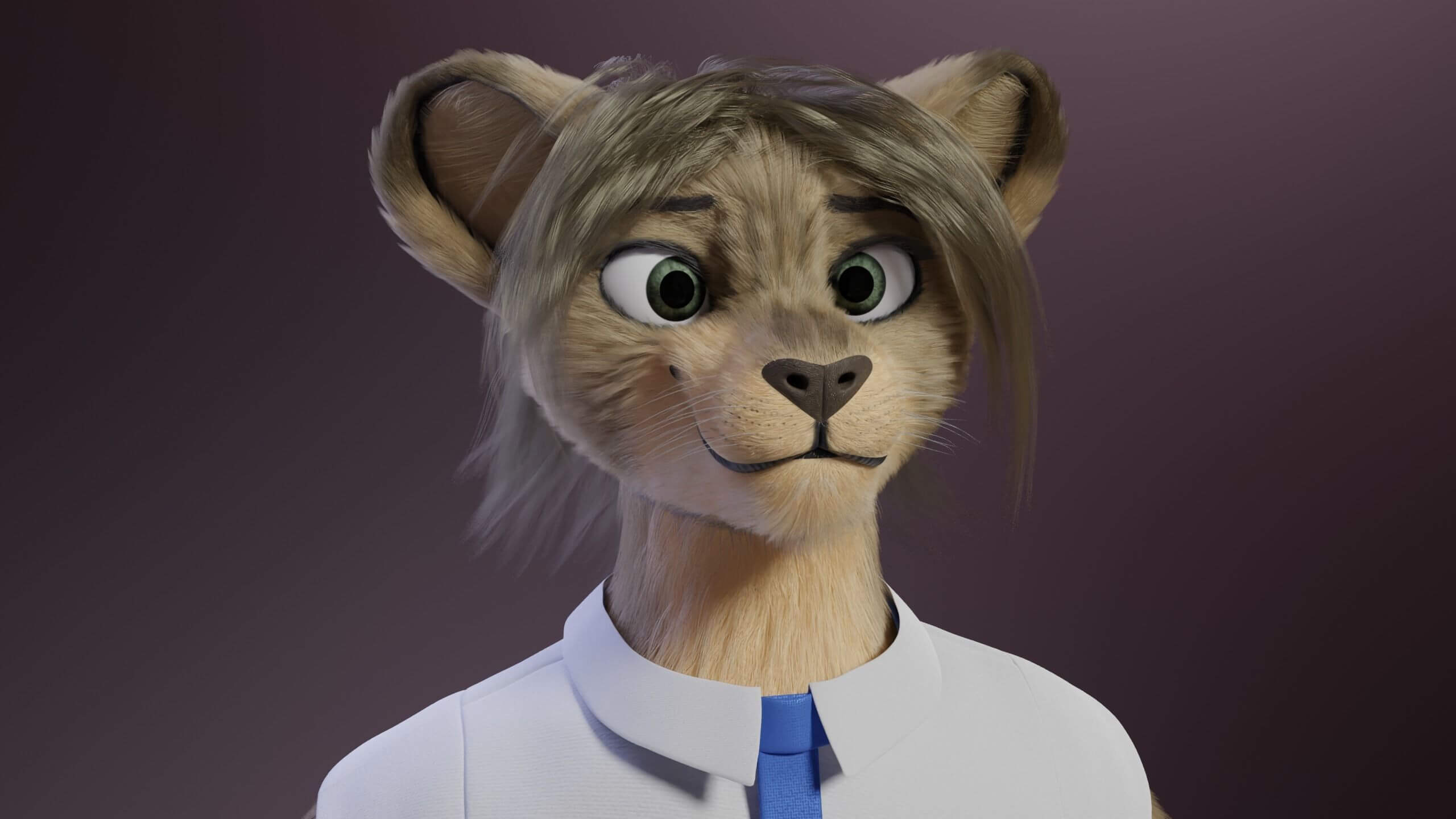 Nicolle Anthro Lioness - 3D Model by CM Studios