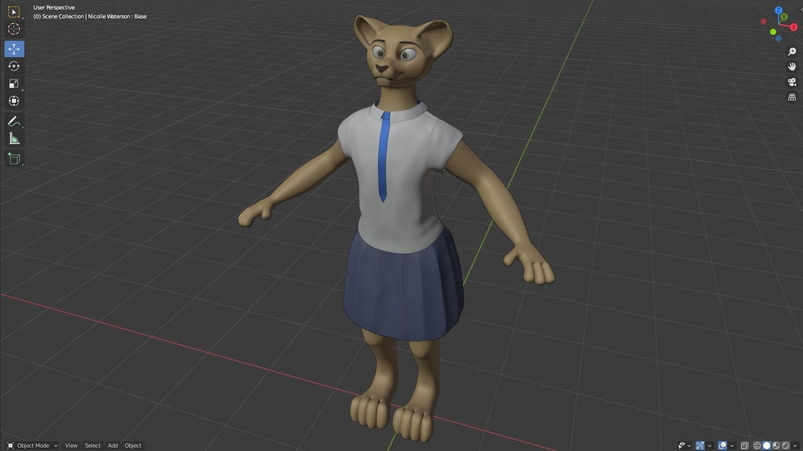 Nicolle Anthro Lioness - 3D Model by CM Studios