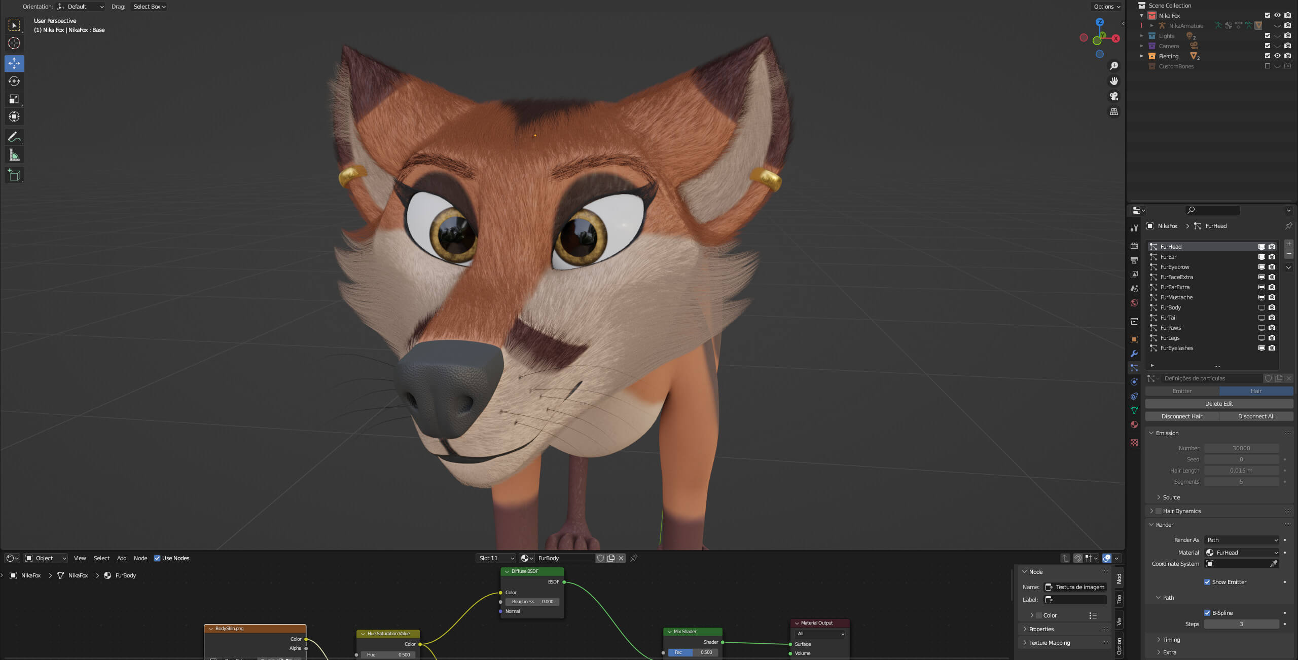 Nika Fox 3D Model by CM Studios
