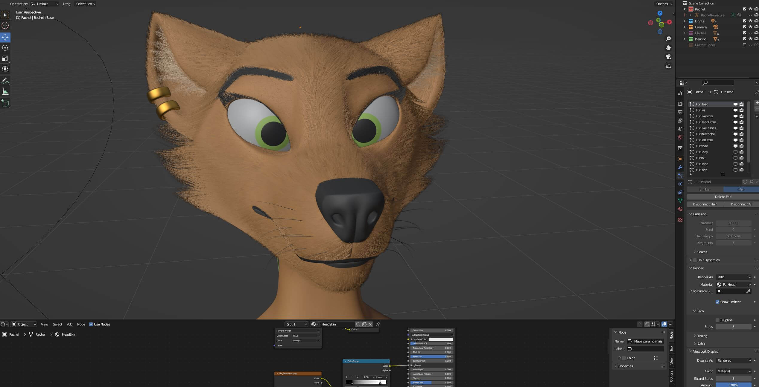 Rachel Anthro Dingo - 3D Model by CM Studios