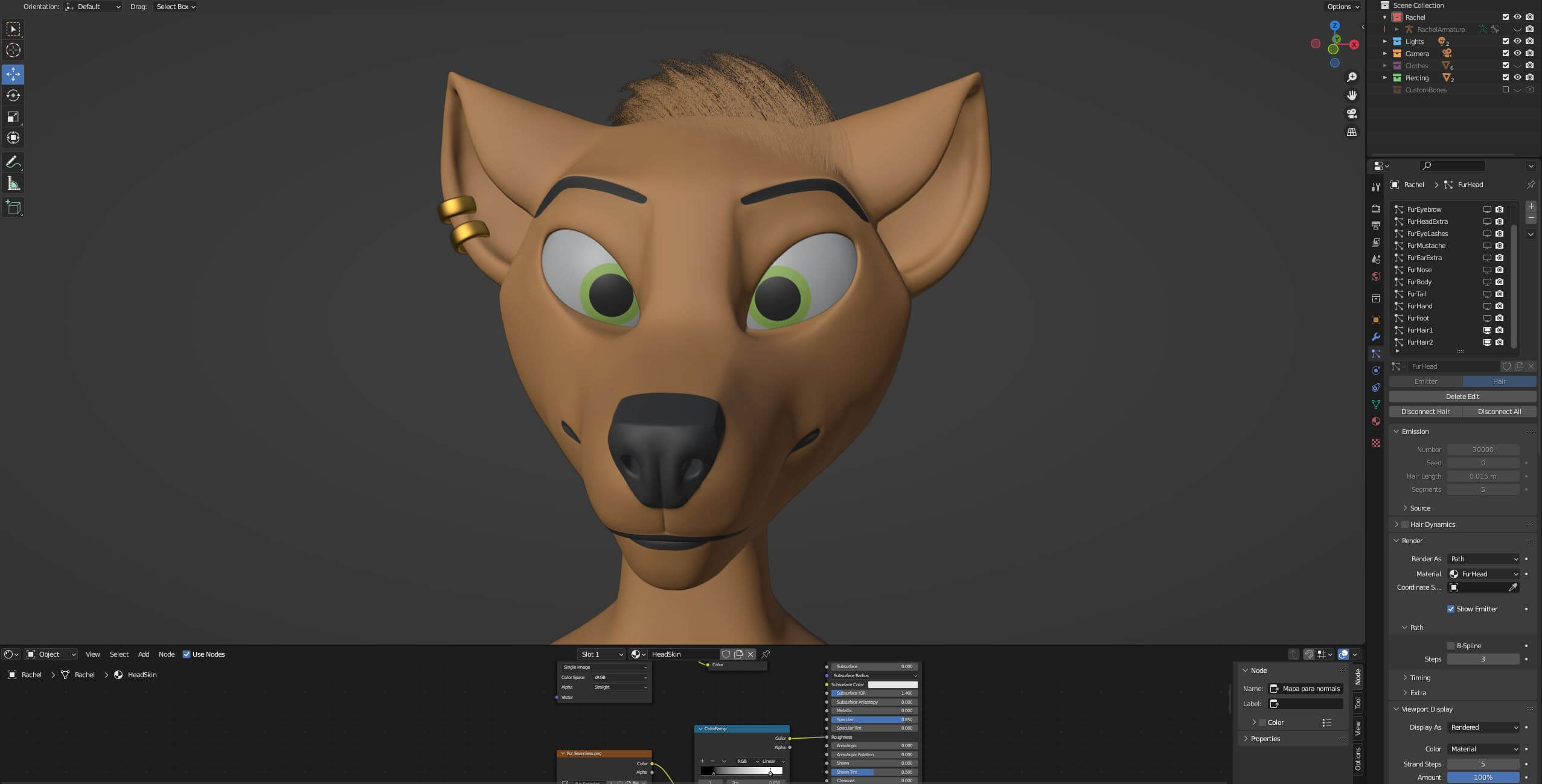 Rachel Anthro Dingo - 3D Model by CM Studios