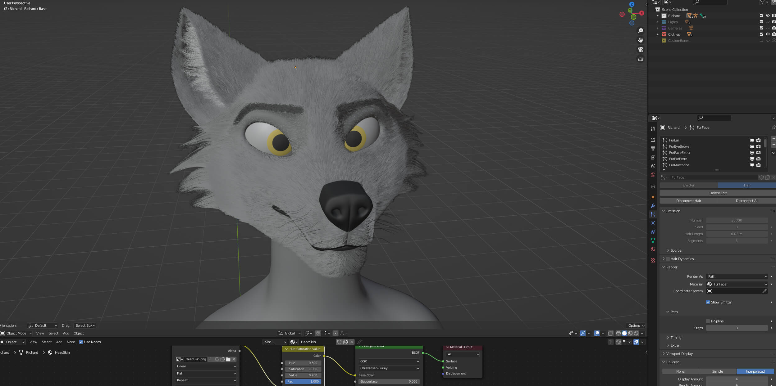 Richard Anthro Wolf - 3D Model by CM Studios