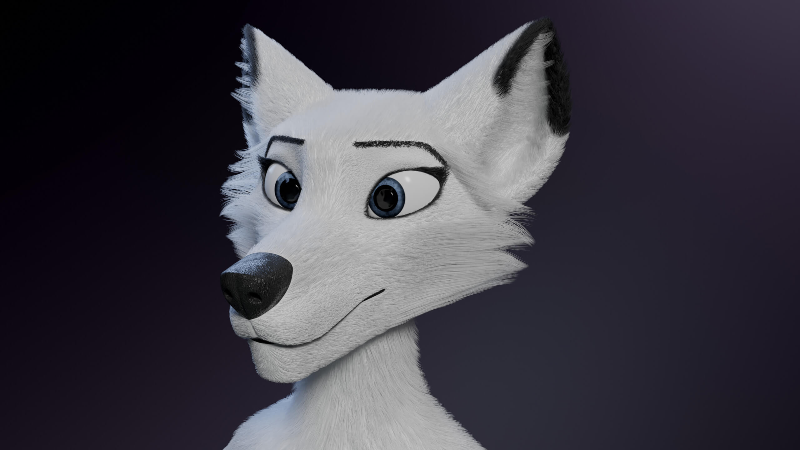 Sophia Anthro Arctic Fox - 3D Model by CM Studios