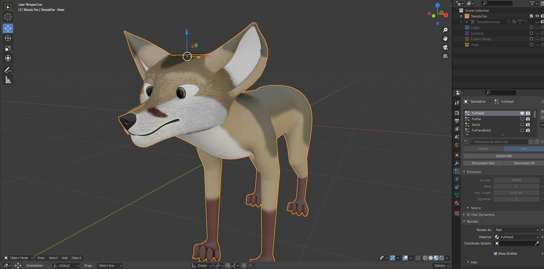 Takoda Fox - 3D Model by CM Studios