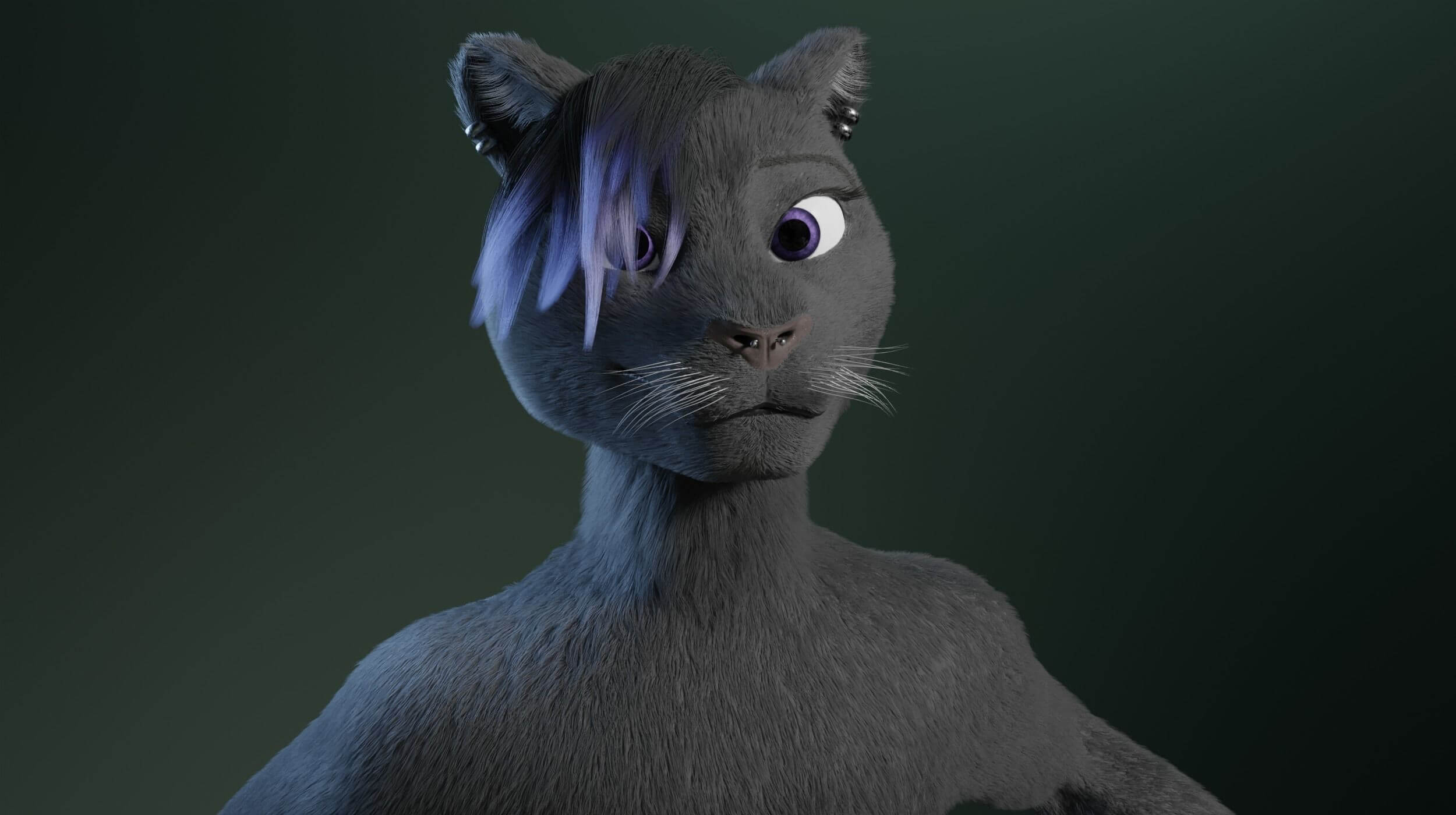 Tasha Anthro Panther - 3D Model by CM Studios
