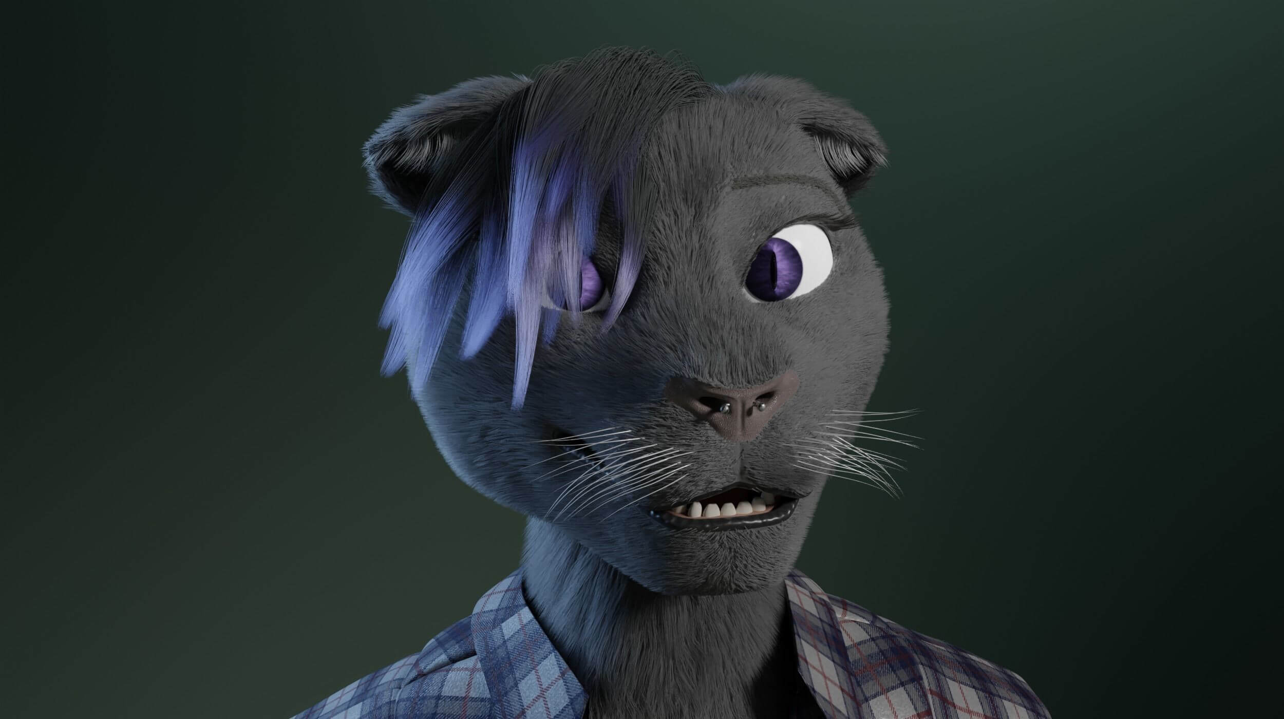 Tasha Anthro Panther - 3D Model by CM Studios