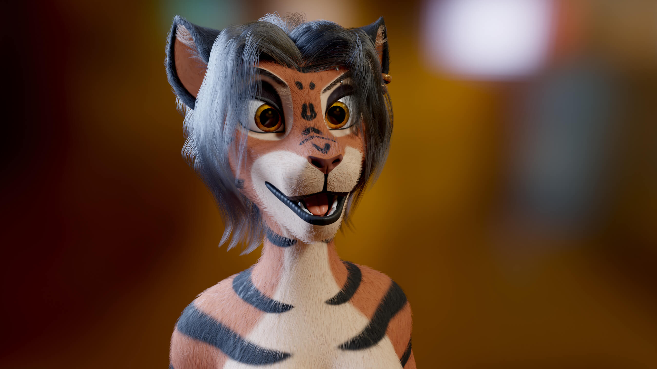 Tess Anthro Tiger - 3D Model by CM Studios