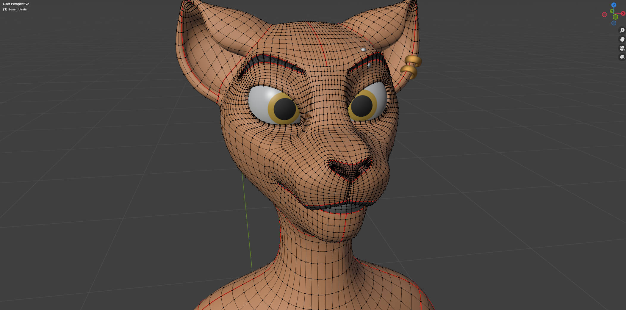 Tess Anthro Tiger - 3D Model by CM Studios