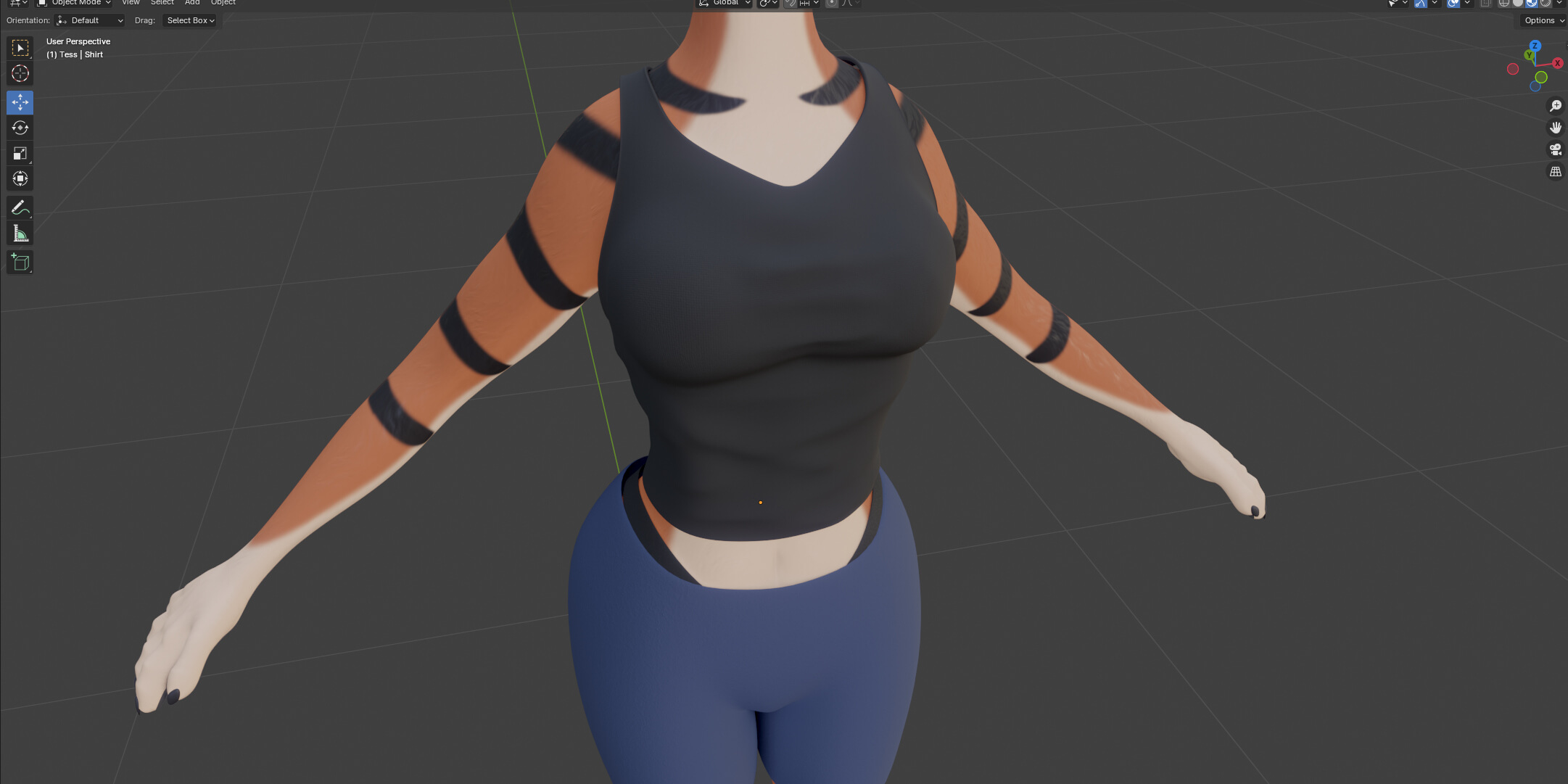 Tess Anthro Tiger - 3D Model by CM Studios