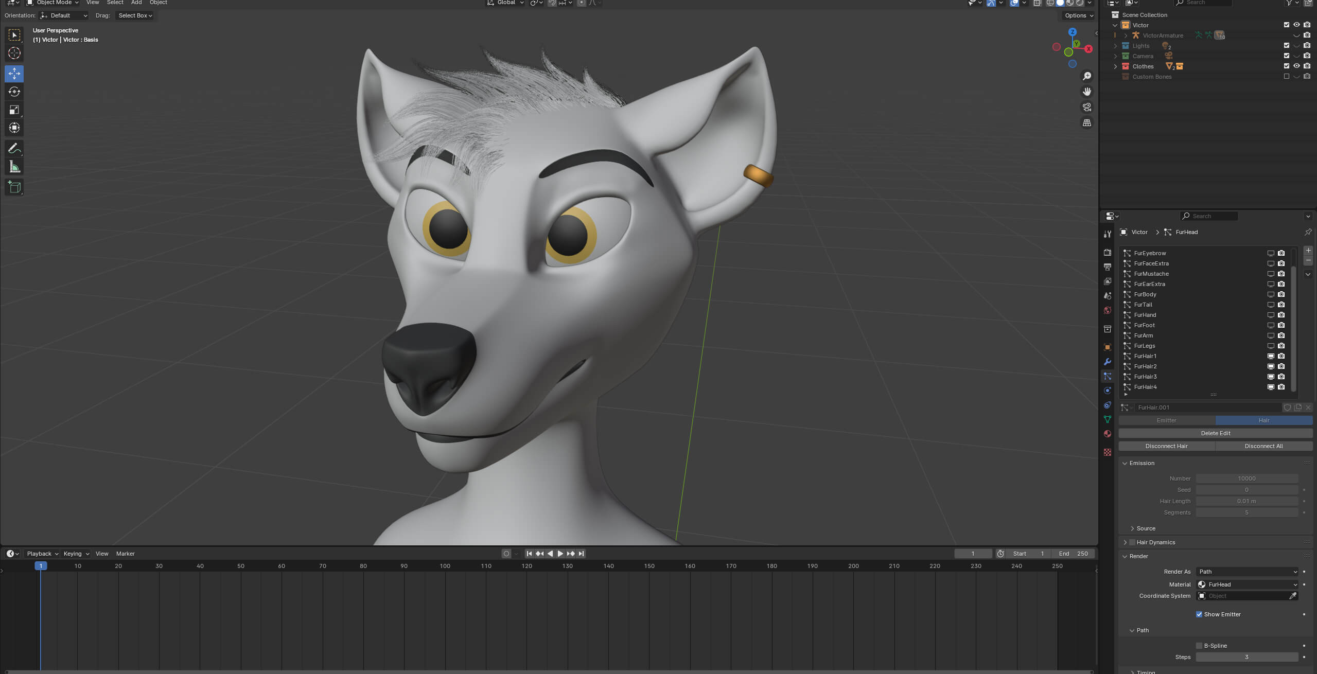Victor Anthro Wolf - 3D Model by CM Studios