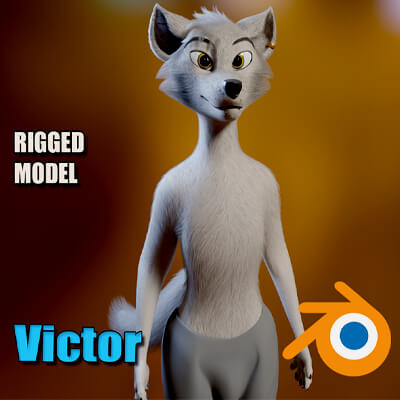 Victor Anthro Wolf - 3D Model by CM Studios