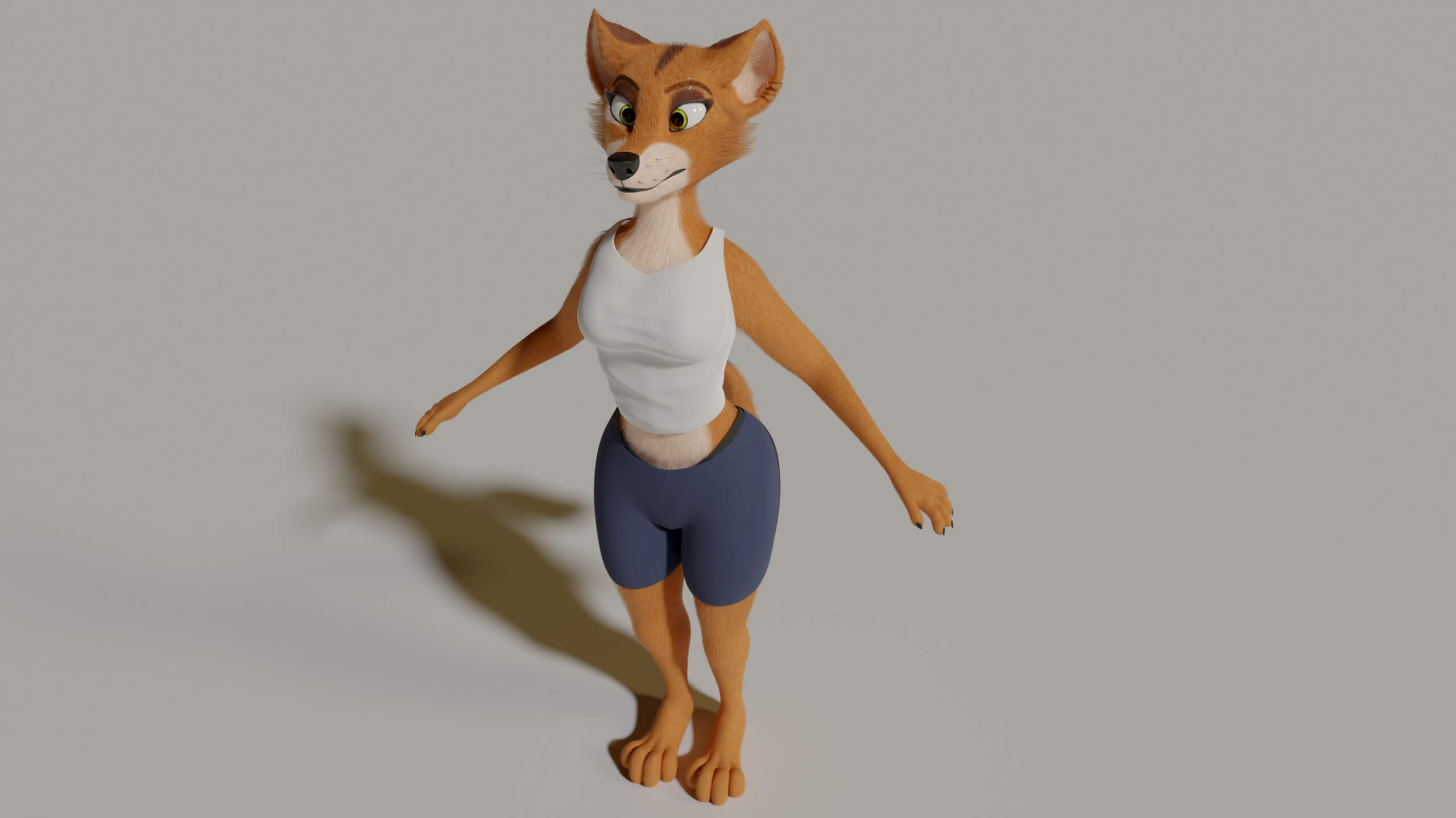 Yelena Anthro Dingo - 3D Model by CM Studios