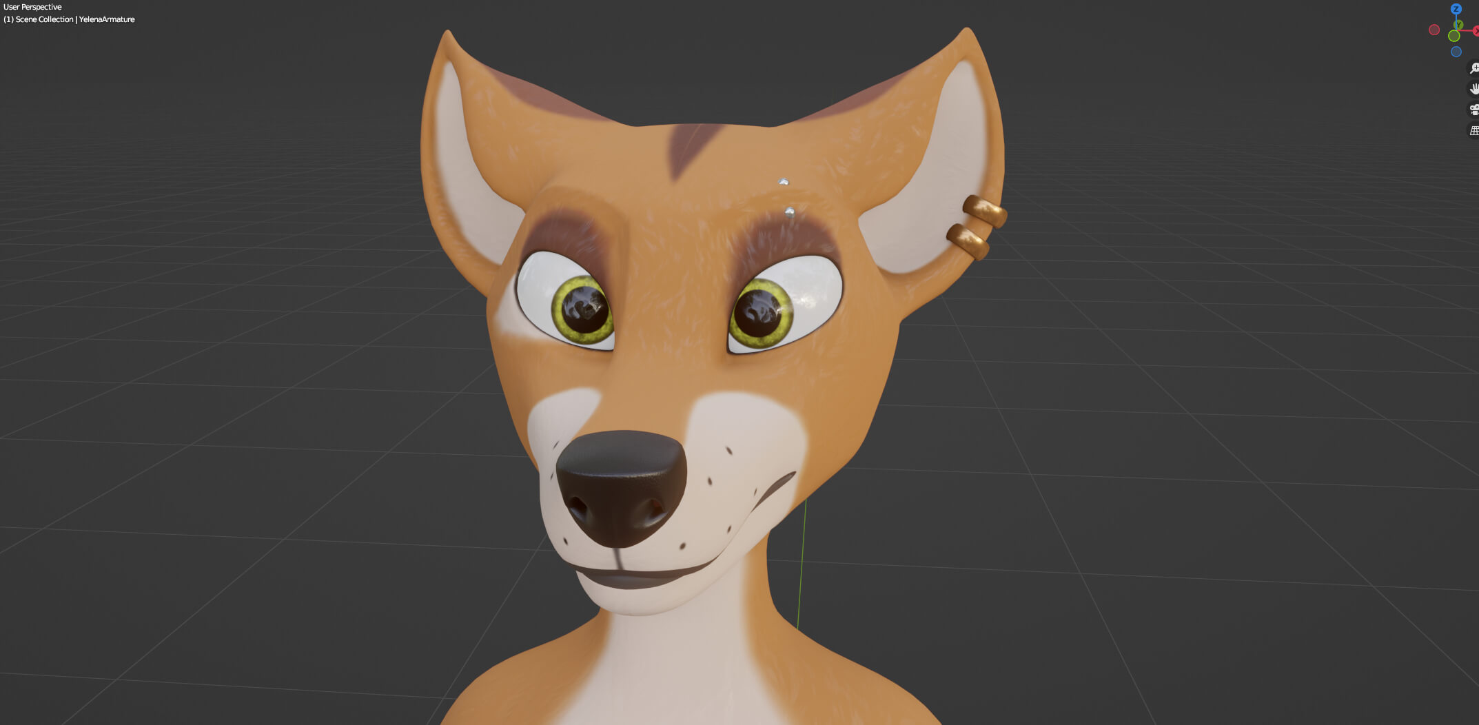 Yelena Anthro Dingo - 3D Model by CM Studios