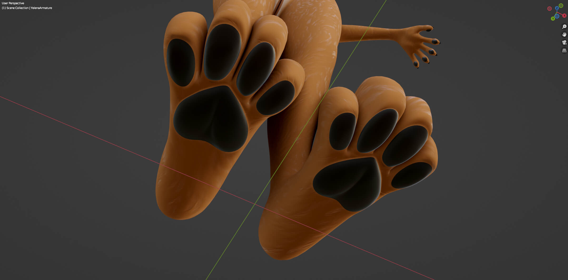 Yelena Anthro Dingo - 3D Model by CM Studios