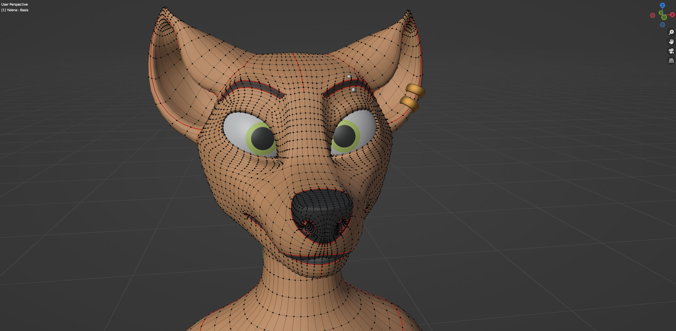 Yelena Anthro Dingo - 3D Model by CM Studios