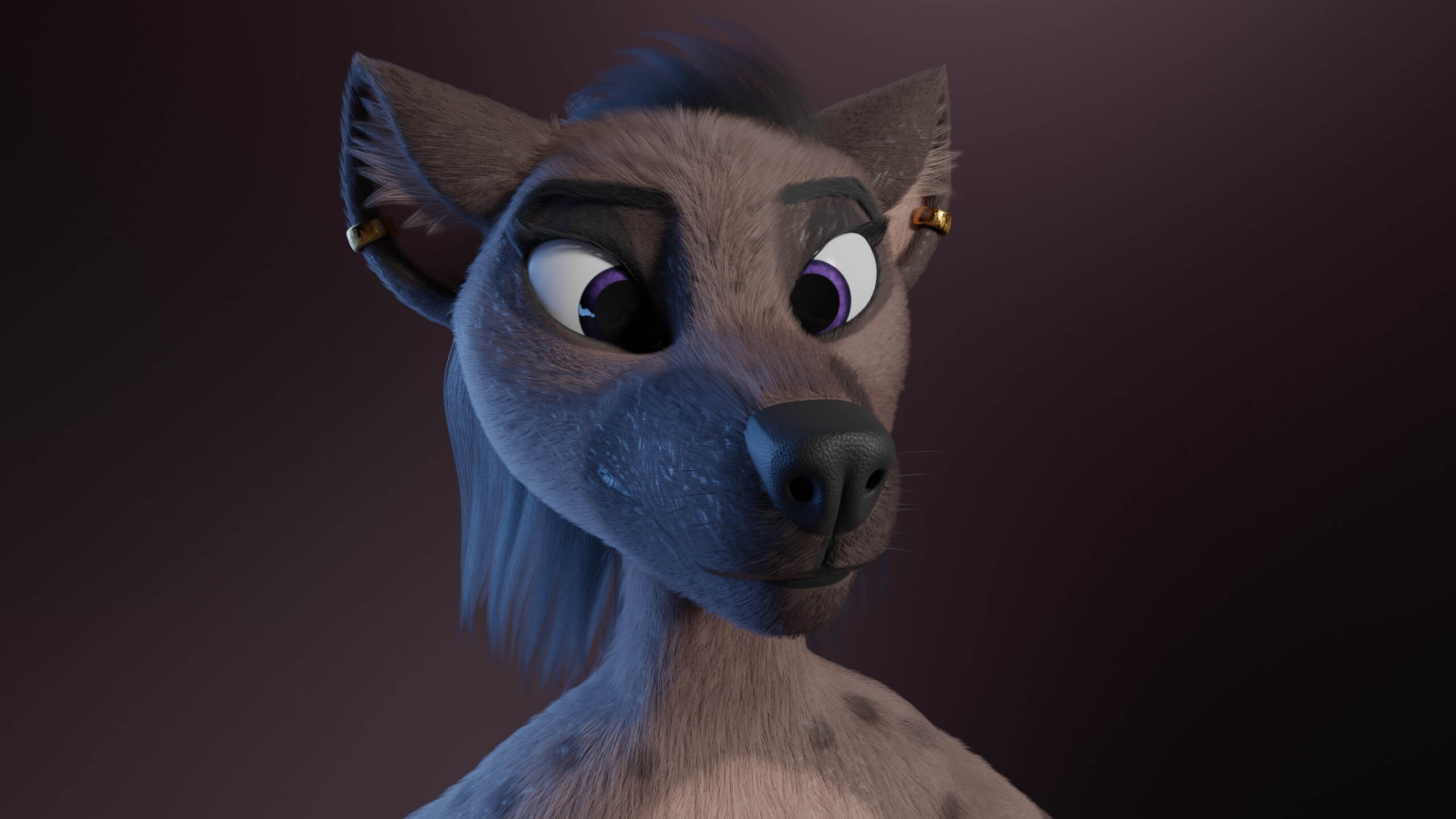 Zuri Anthro Hyena - 3D Model by CM Studios