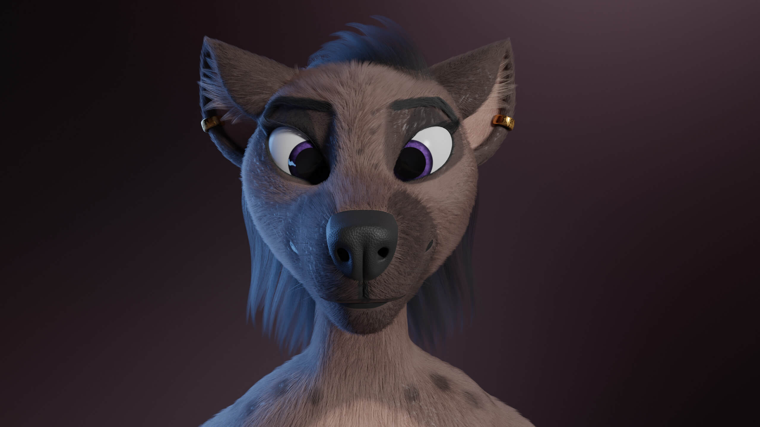 Zuri Anthro Hyena - 3D Model by CM Studios