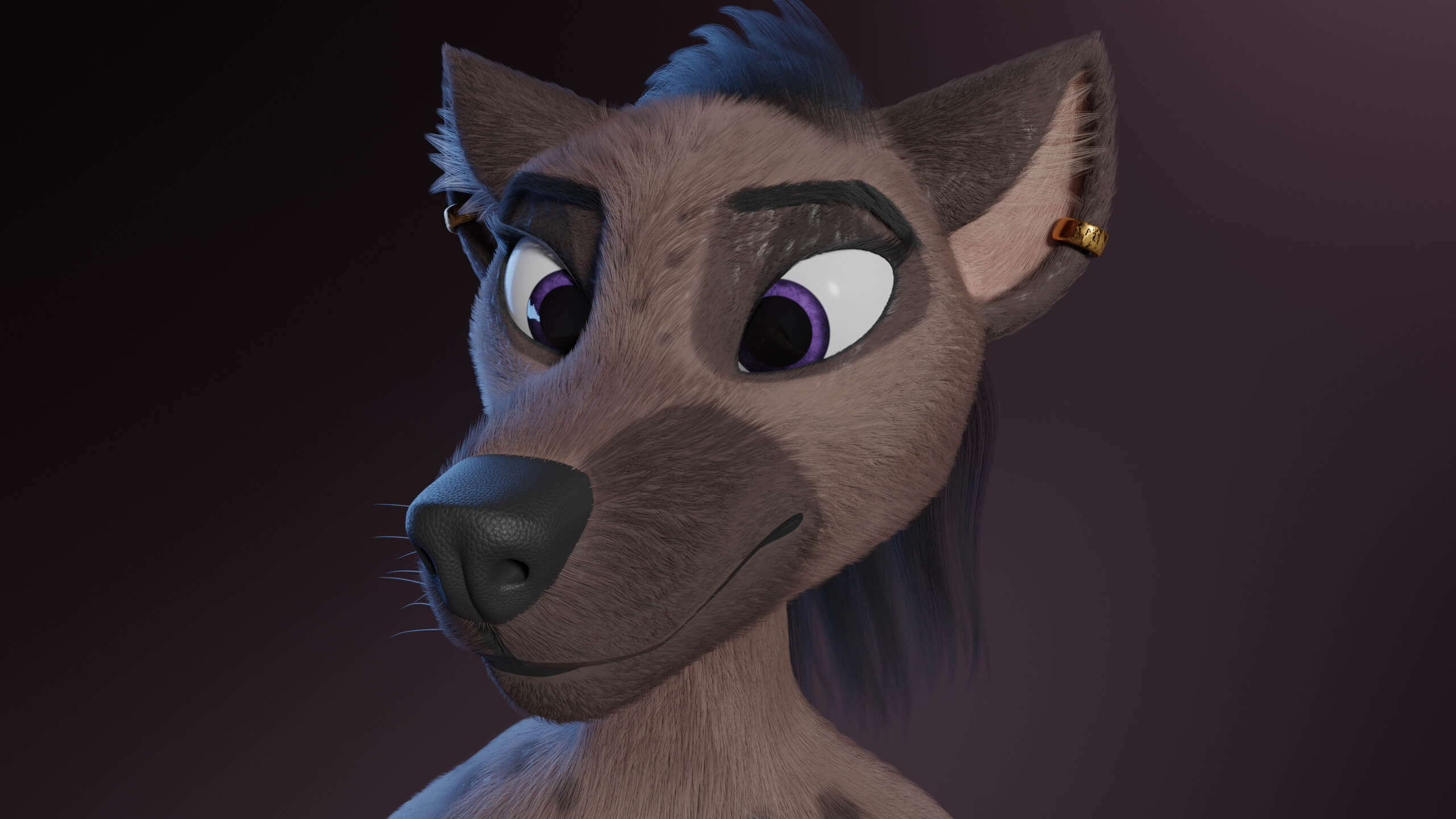 Zuri Anthro Hyena - 3D Model by CM Studios