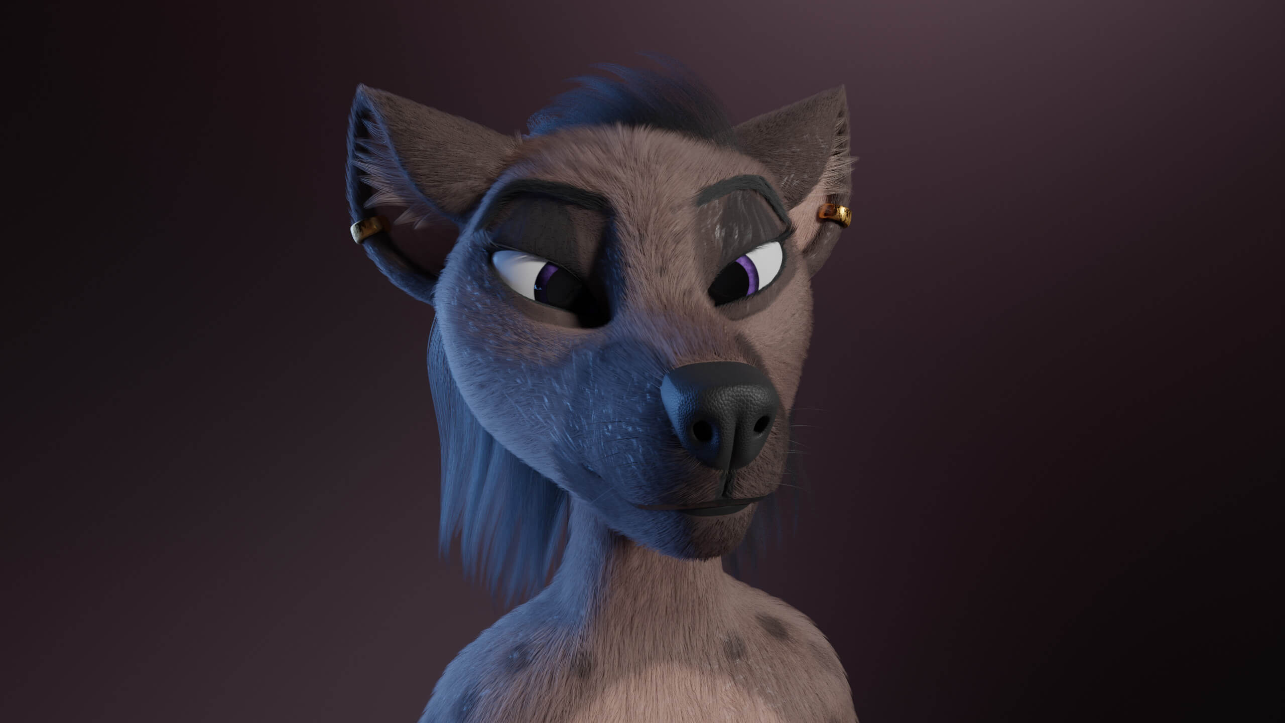 Zuri Anthro Hyena - 3D Model by CM Studios