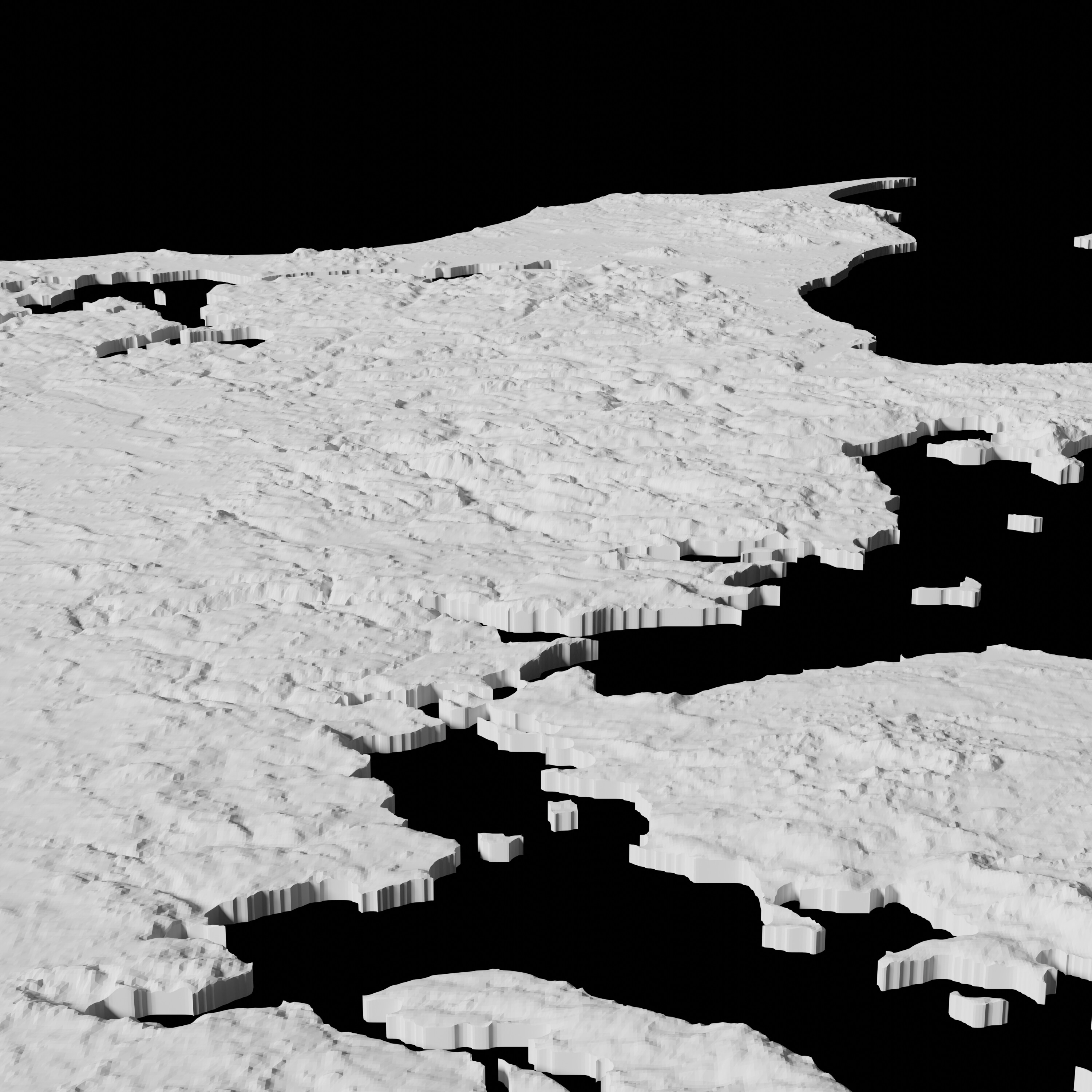 3D Country Map of Denmark Topographic Map - 3D Terrain by Codingry