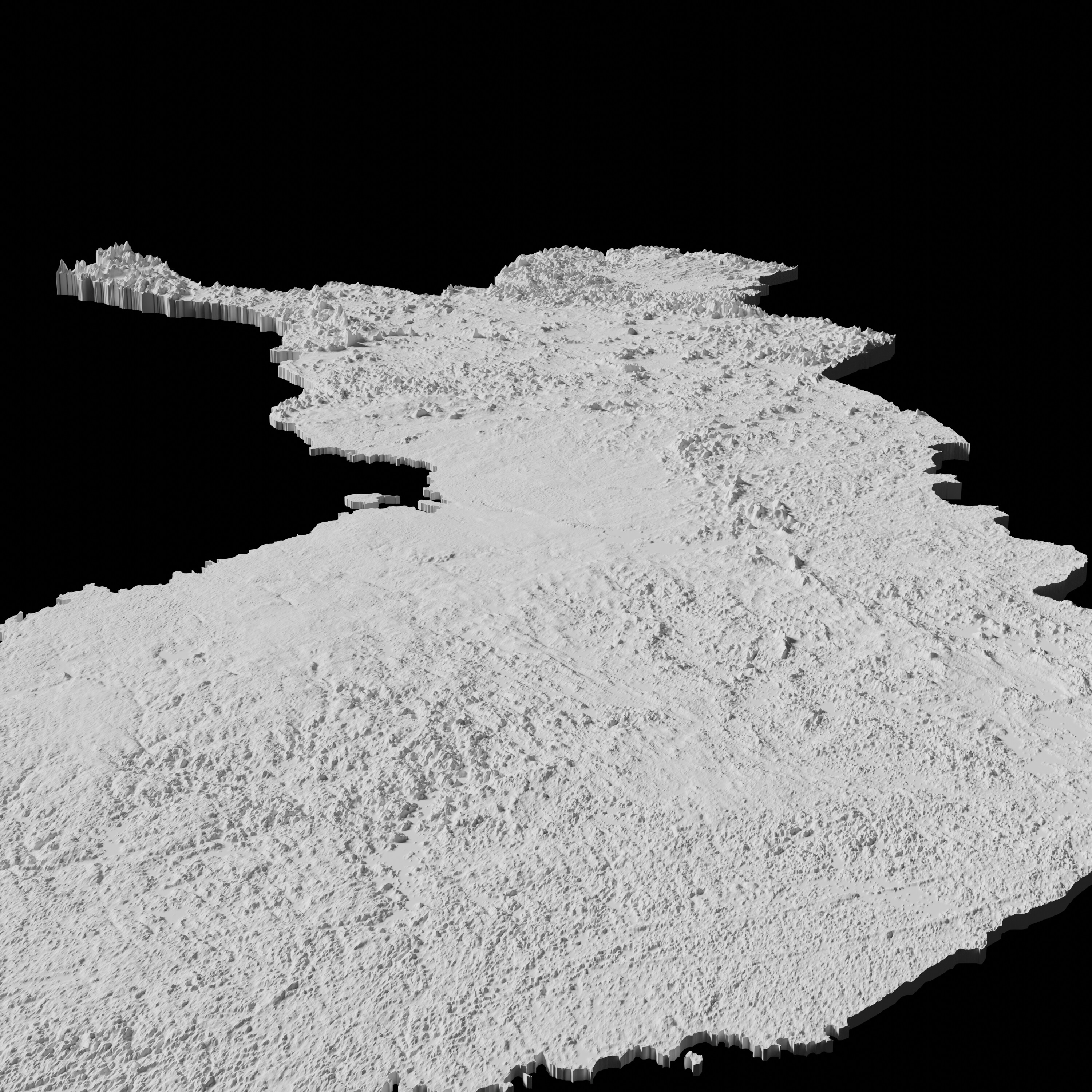 3D Country Map of Finland Topographic Map - 3D Terrain by Codingry