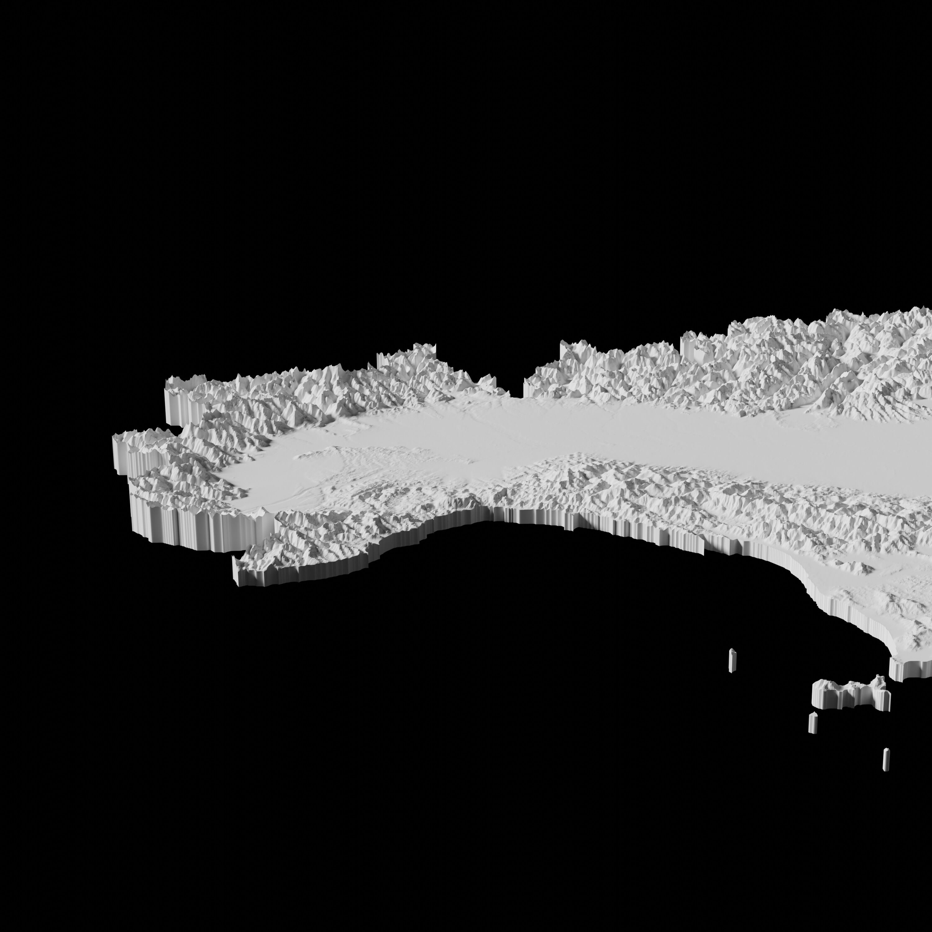 3D Country Map of Italy Topographic Map - 3D Terrain by Codingry