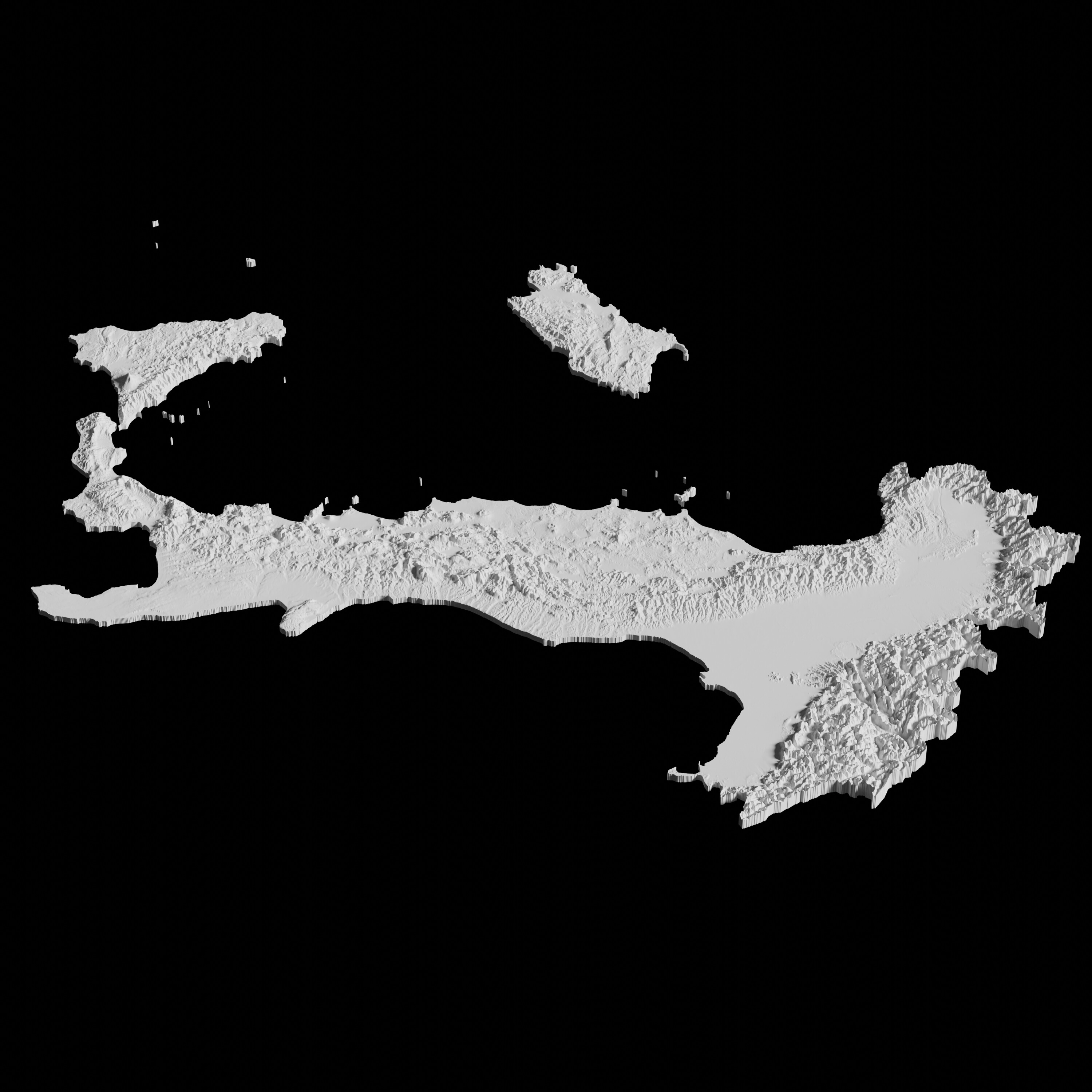 3D Country Map of Italy Topographic Map - 3D Terrain by Codingry