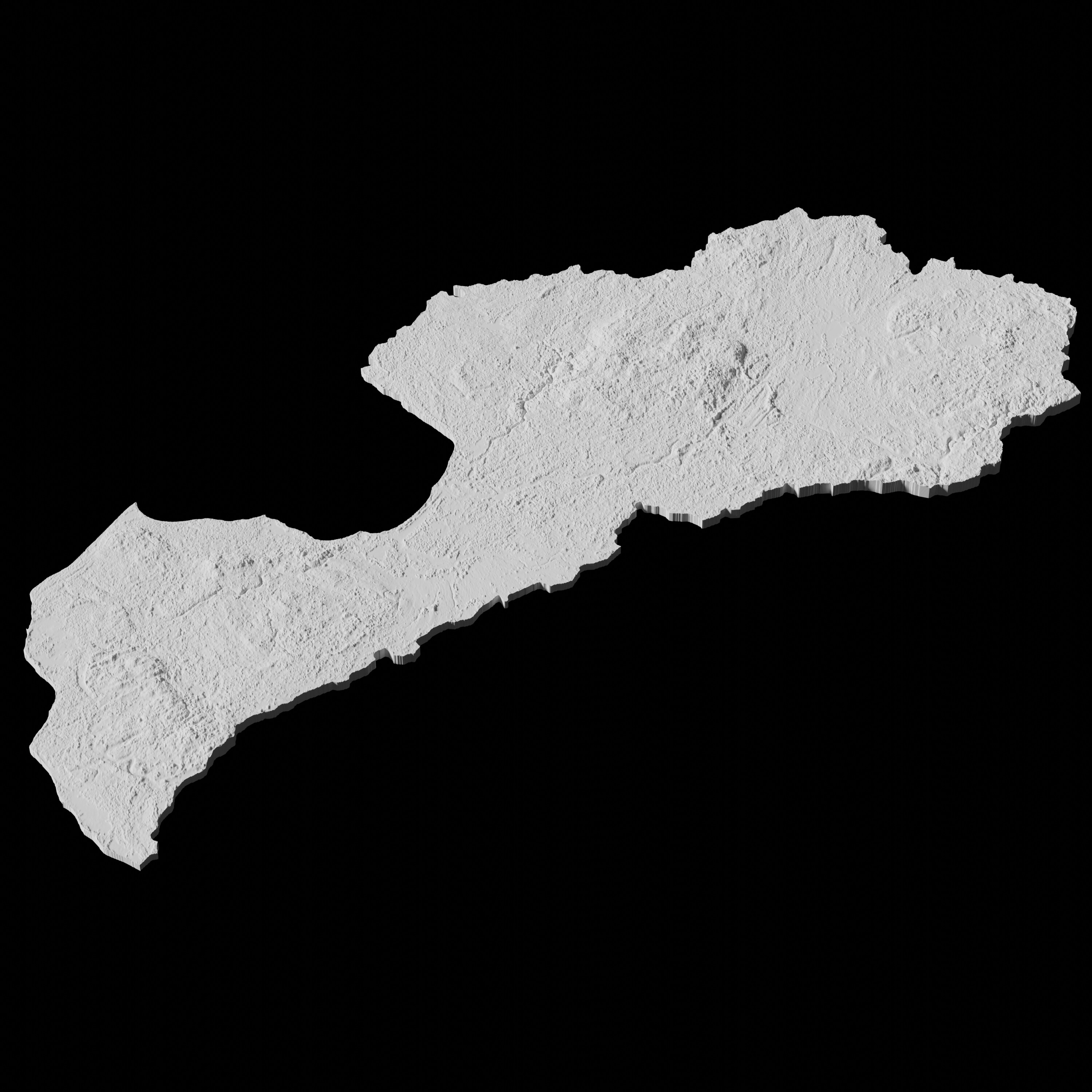 3D Country Map of Latvia Topographic Map - 3D Terrain by Codingry