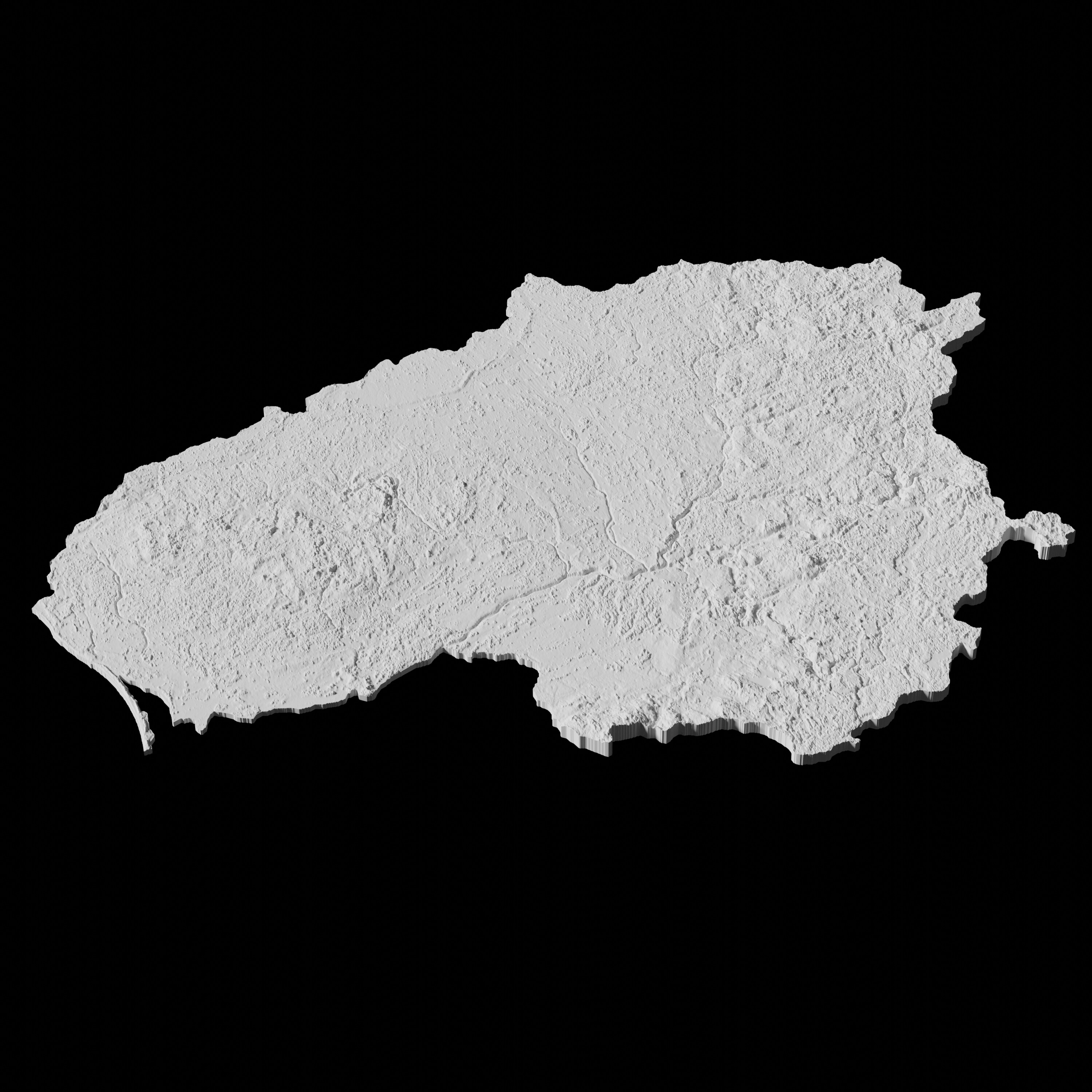 3D Country Map of Lithuania Topographic Map - 3D Terrain by Codingry