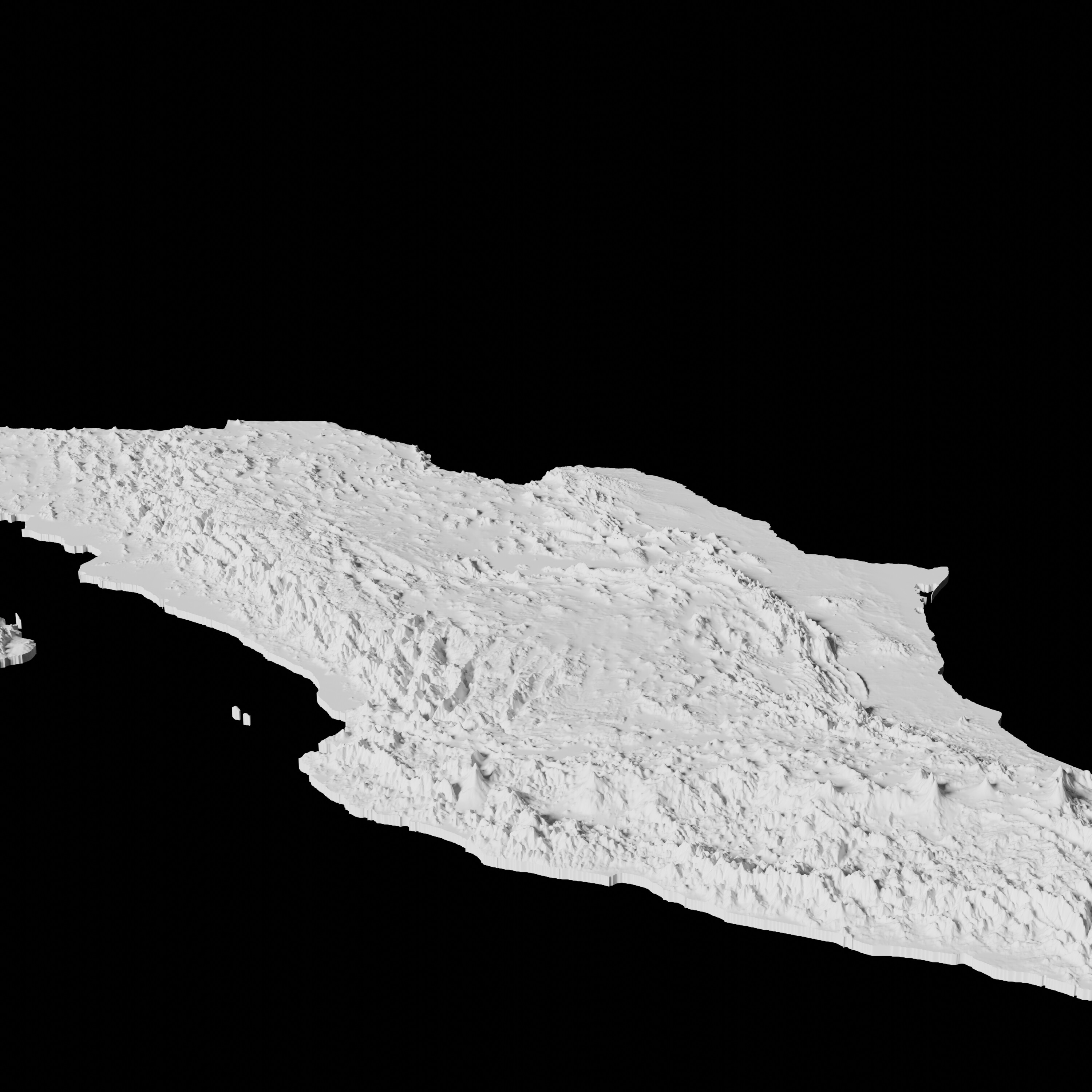 3D Country Map of Mexico Topographic Map - 3D Terrain by Codingry