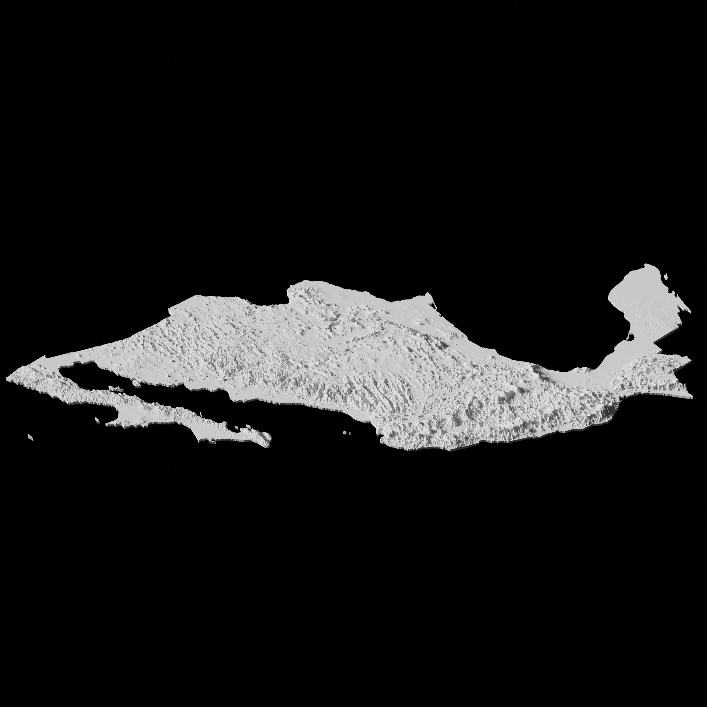 3D Country Map of Mexico Topographic Map - 3D Terrain by Codingry