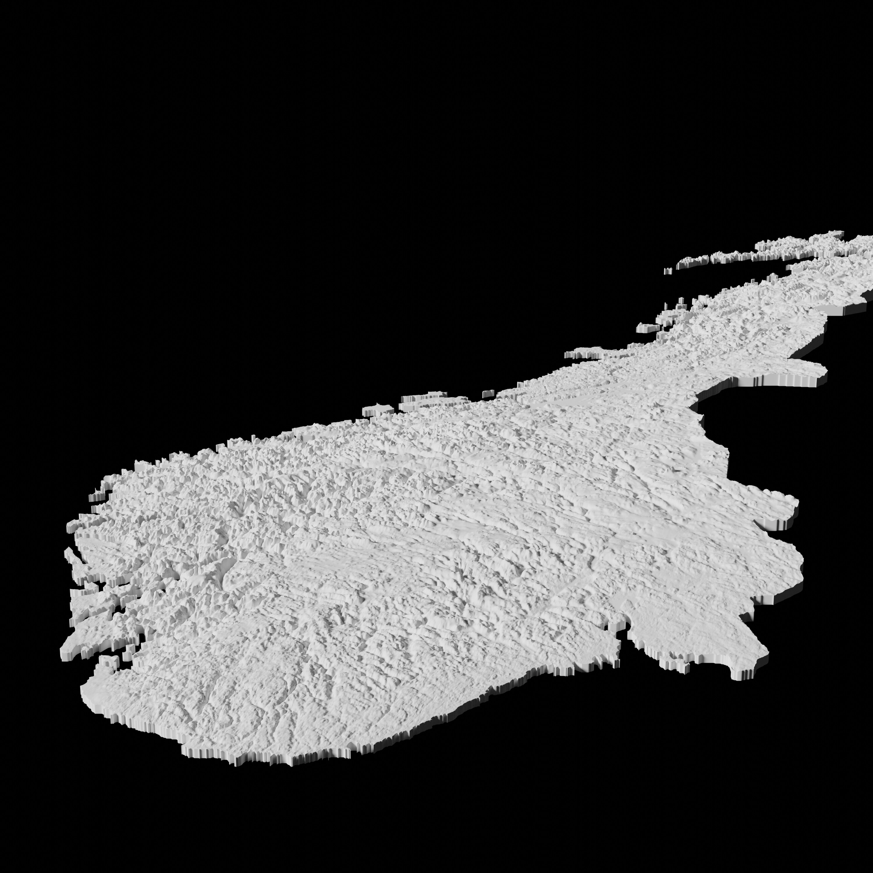 3D Country Map of Norway Topographic Map - 3D Terrain by Codingry