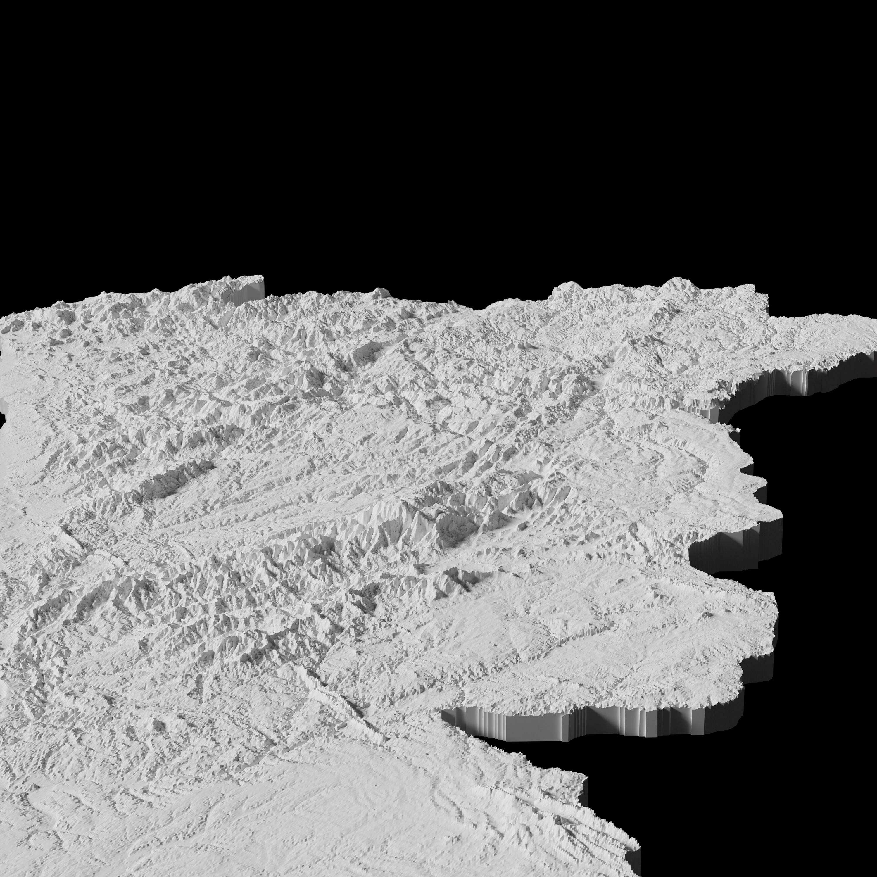 3D Country Map of Portugal Topographic Map - 3D Terrain by Codingry